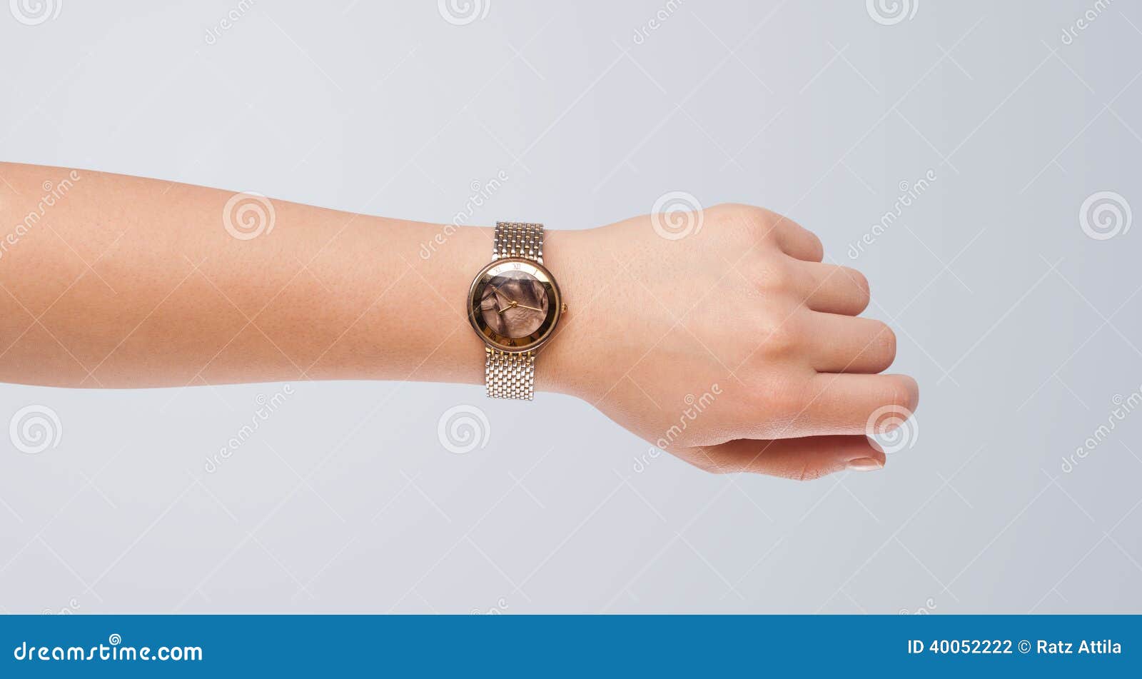 Hand with Watch Showing Precise Time Stock Photo - Image of late ...