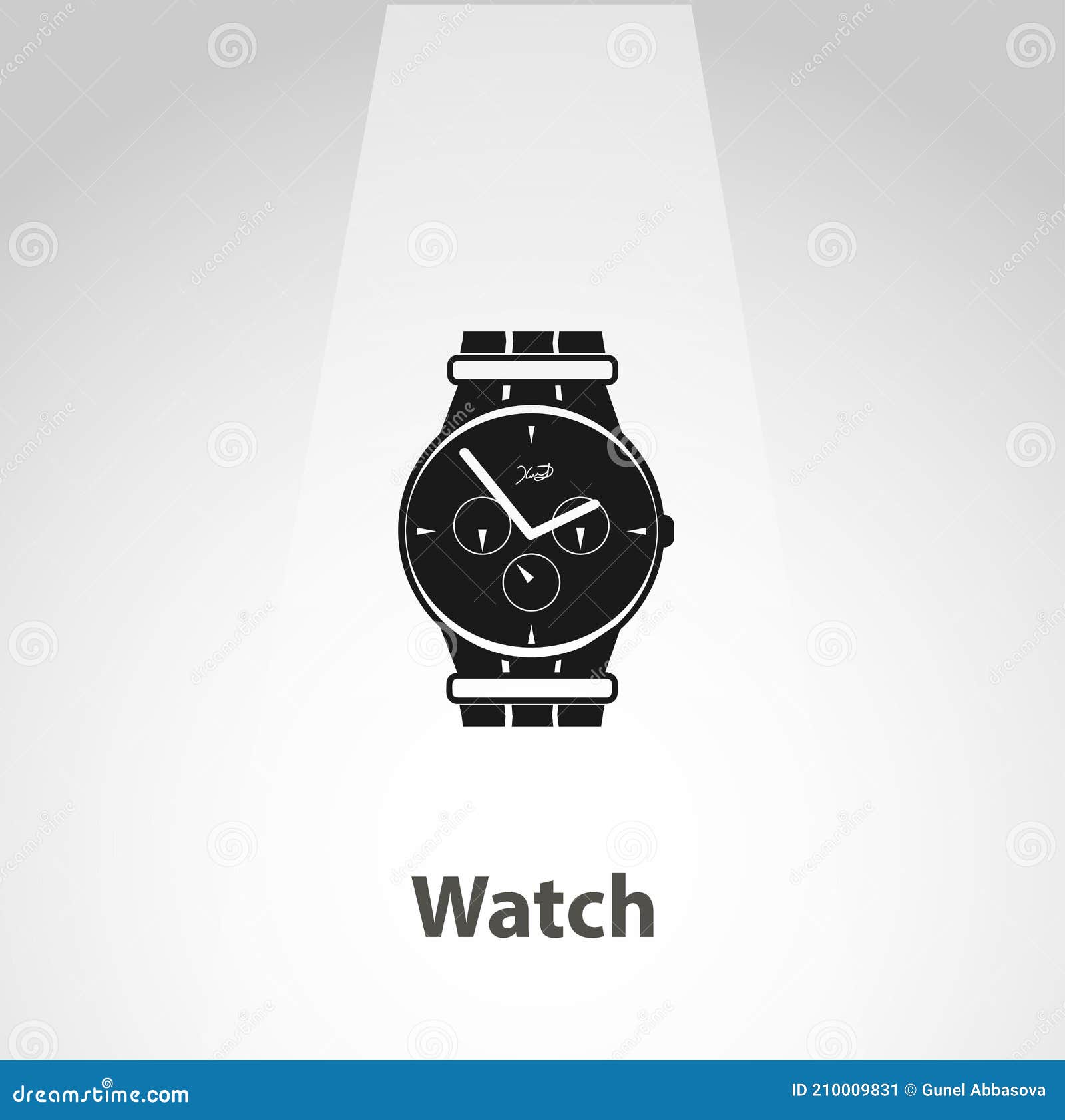 Hand Watch Icon, Hand Watch Simple Isolated Icon Stock Illustration ...