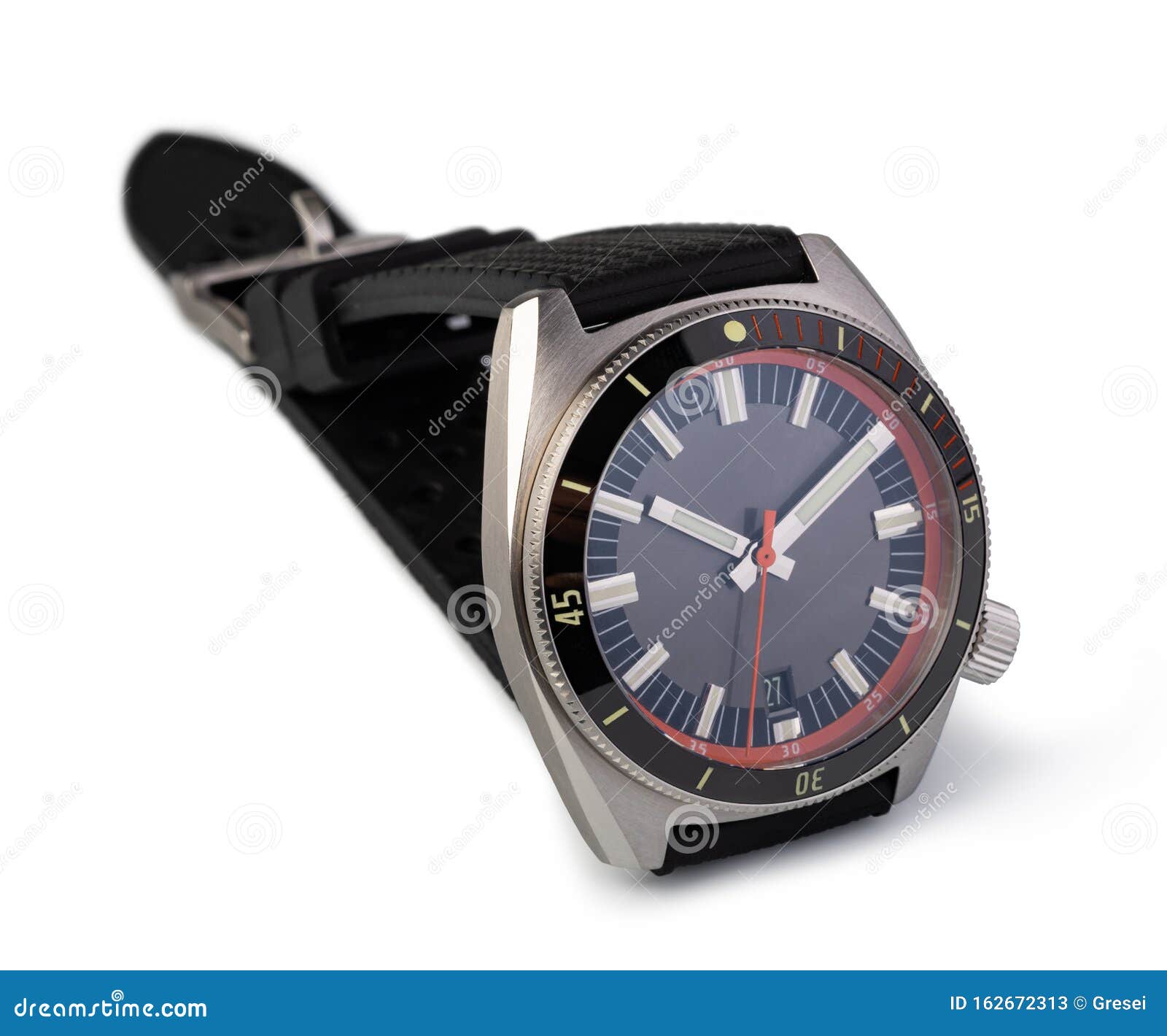 Hand Watch on a White stock image. Image of metal, wrist - 162672313