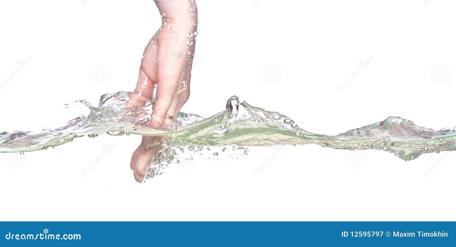 Hand in water stock image. Image of finger, liquid, elements - 12595797