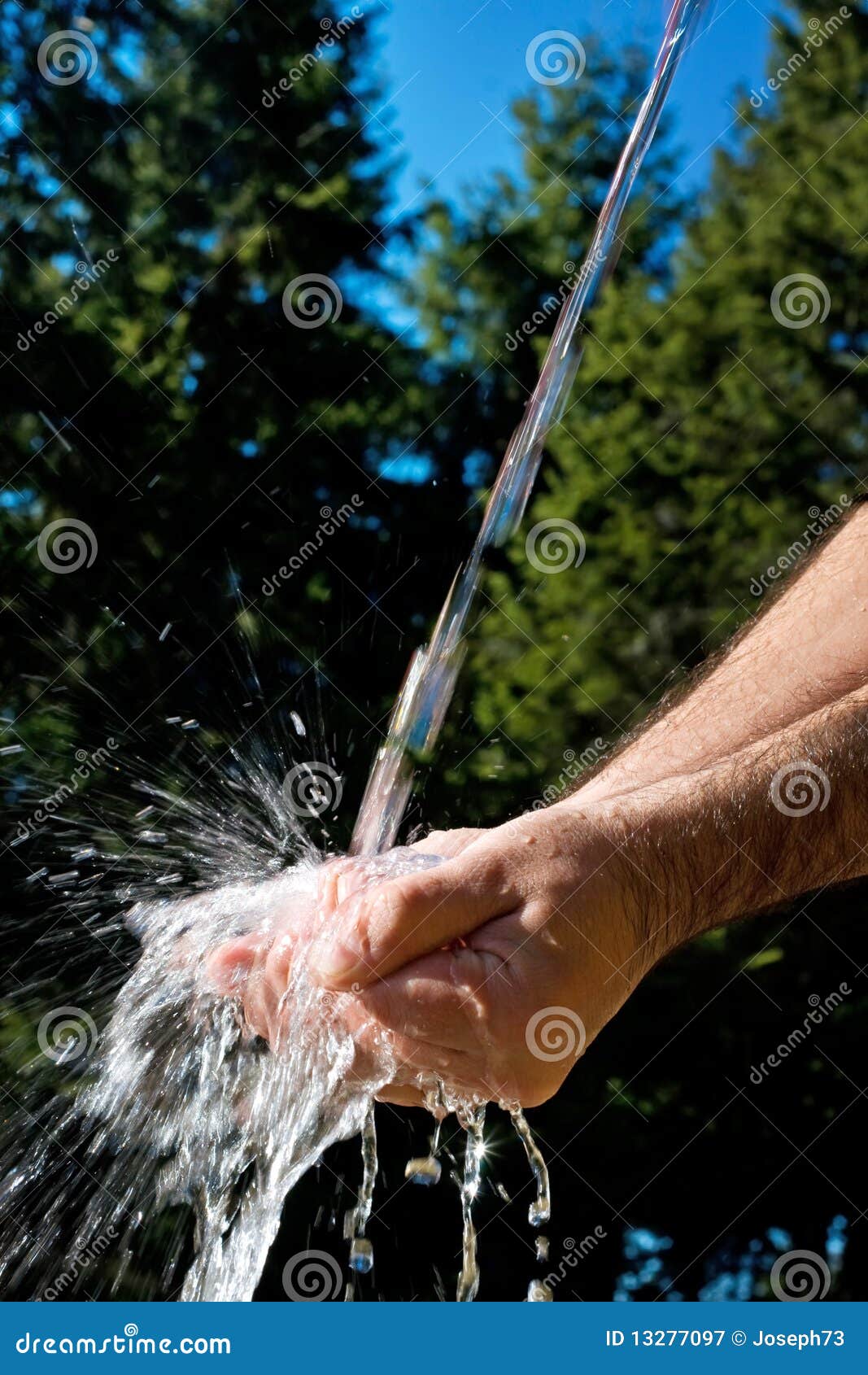 Hand with water stock image. Image of outdoor, drop, water - 13277097
