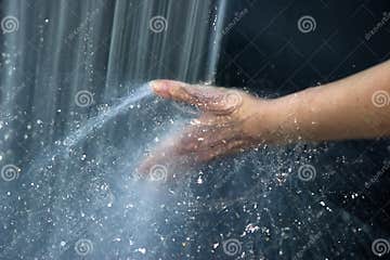 Hand in water stock image. Image of moment, palm, drop - 3108619