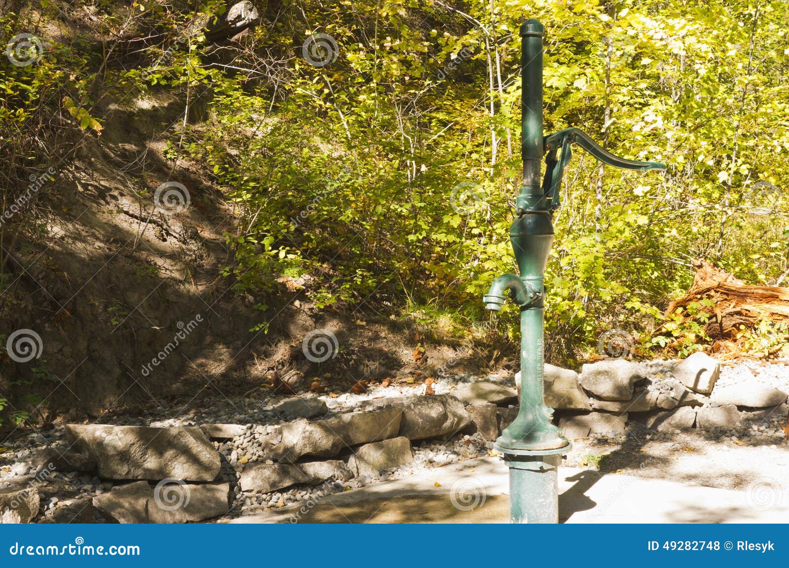 Hand water pump stock photo. Image of rustic, painted - 49282748