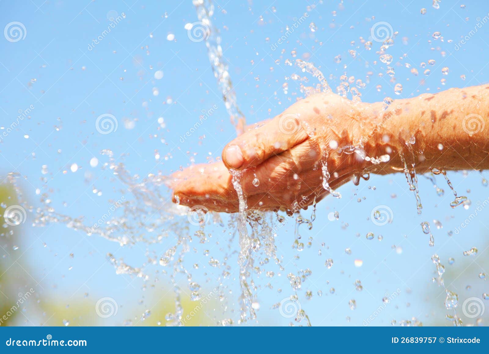 Hand with water splash stock image. Image of falling - 26839757