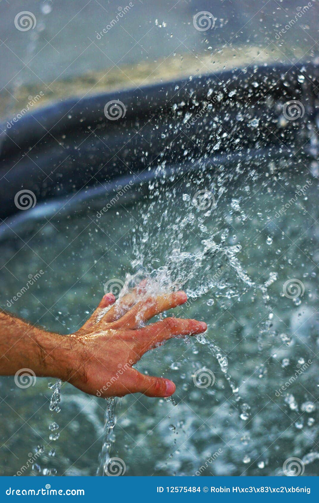 Hand in water stream stock photo. Image of aqua, finger - 12575484