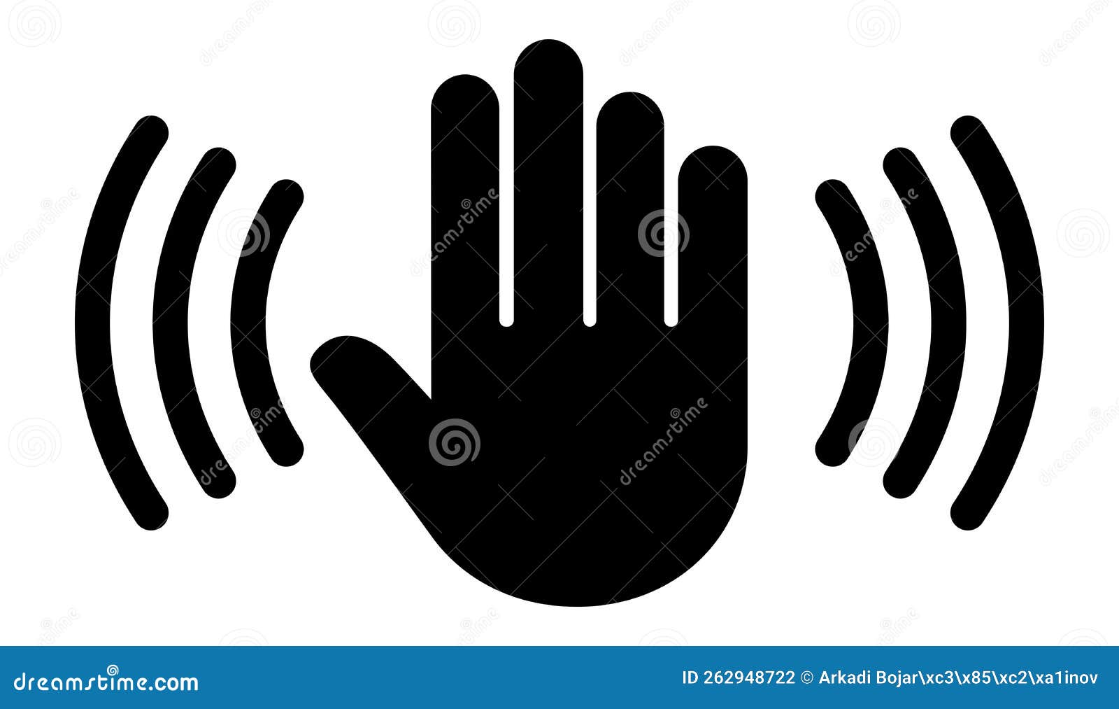 Motion Sensor Icon In Comic Style. Sensor Waves With Man Vector Cartoon ...