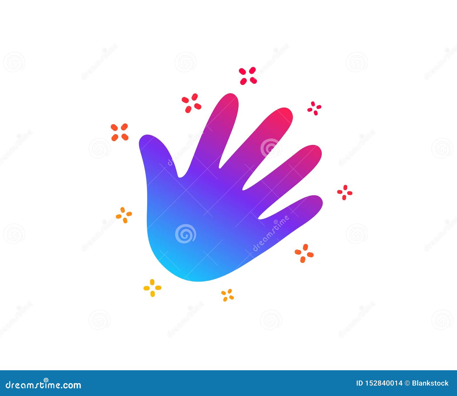 Hand Wave Icon. Palm Sign. Vector Stock Vector - Illustration of ...