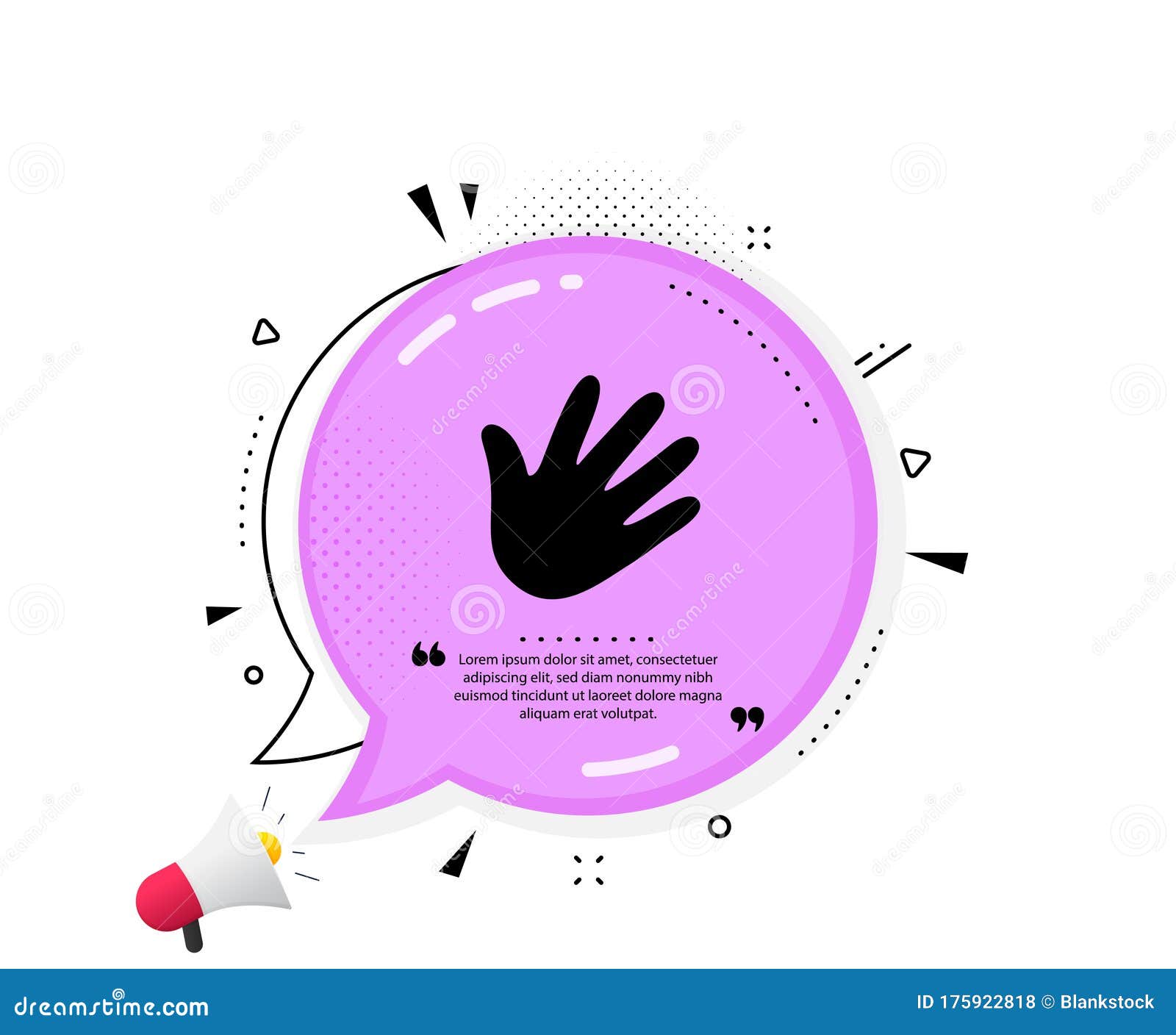 Hand Wave Icon. Palm Sign. Vector Stock Vector - Illustration of swipe ...