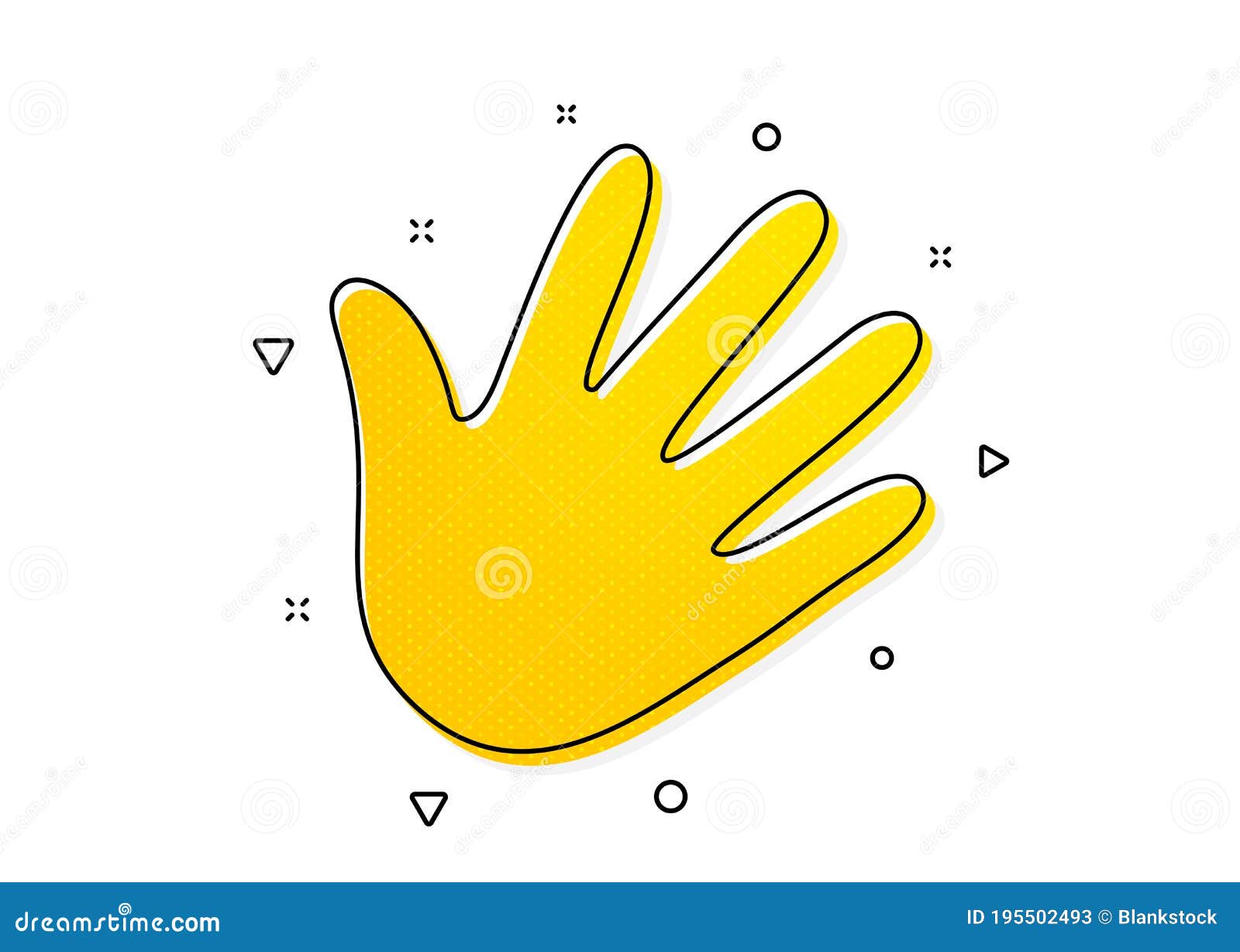 Hand Wave Icon. Palm Sign. Vector Stock Vector - Illustration of ...