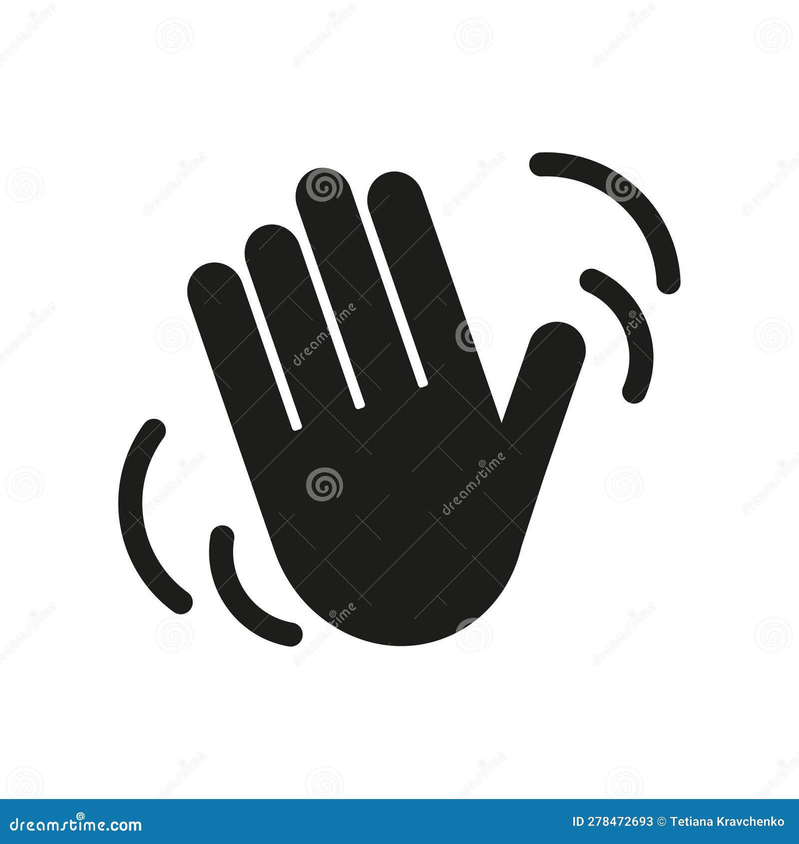 Hand Wave Waving Hi or Hello Vector Icon. Vector Illustration Stock ...