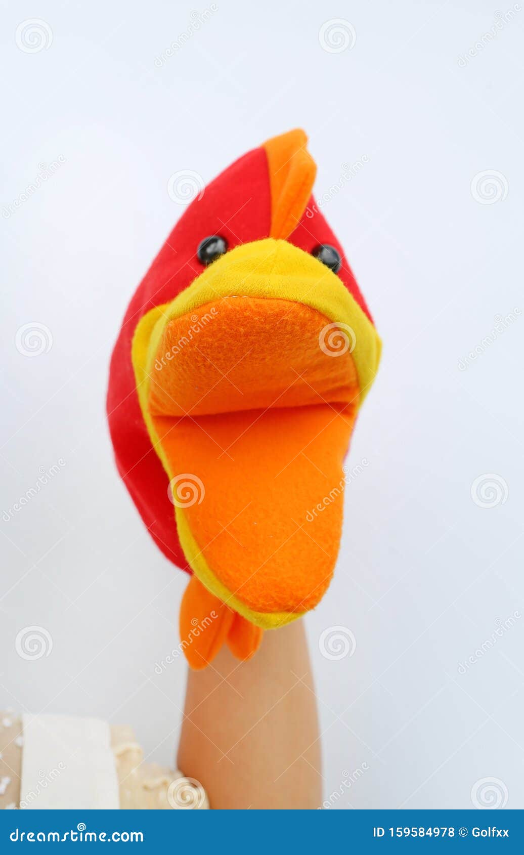 Hand Wearing Children Puppets, Chicken Head Stock Photo - Image of ...