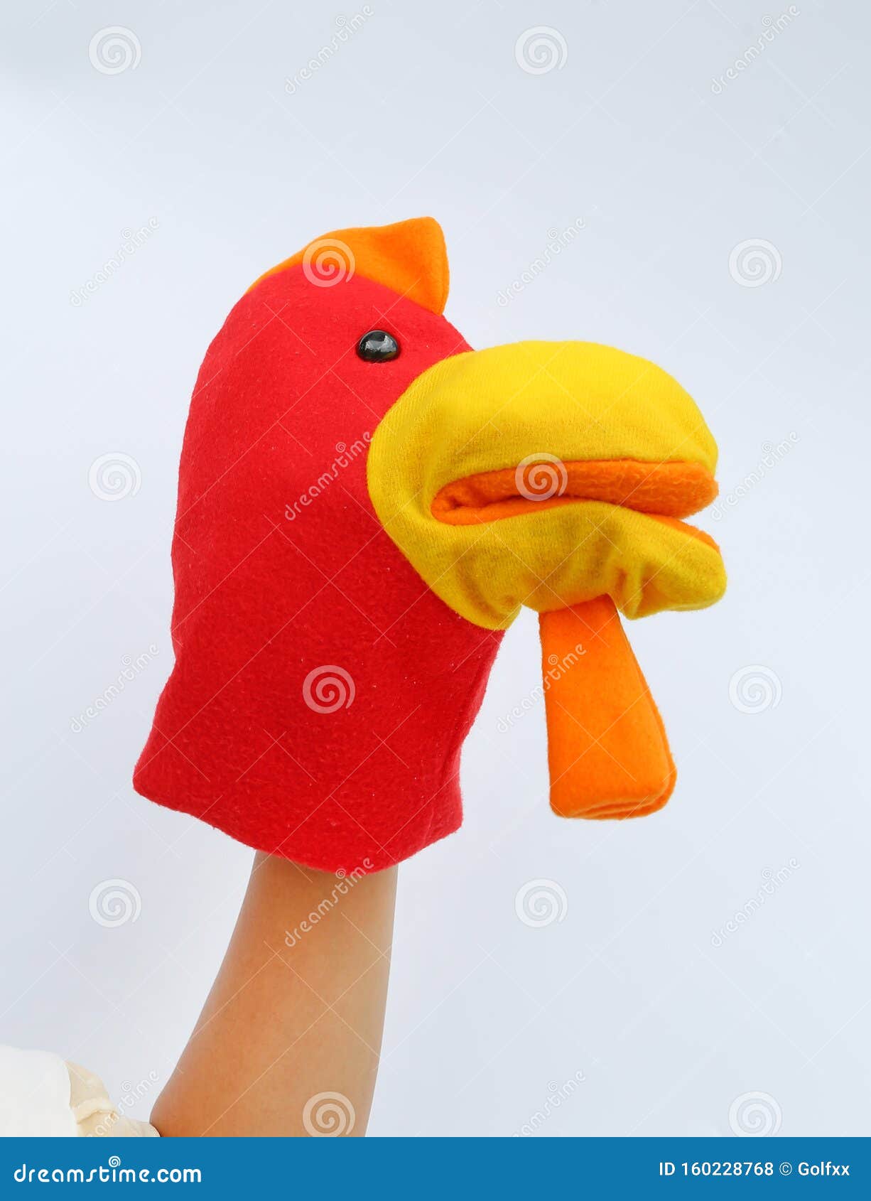 Hand Wearing Children Puppets, Chicken Head Stock Photo - Image of ...