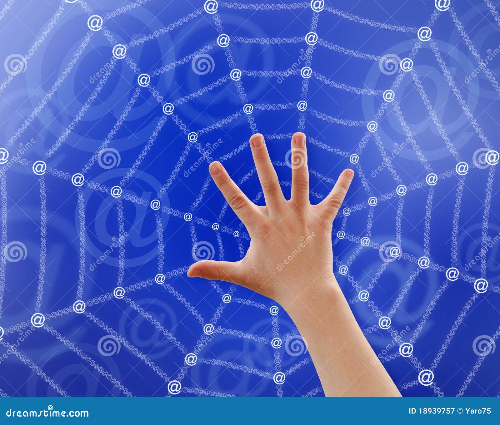 Hand in web stock image. Image of abstract, digital, business - 18939757