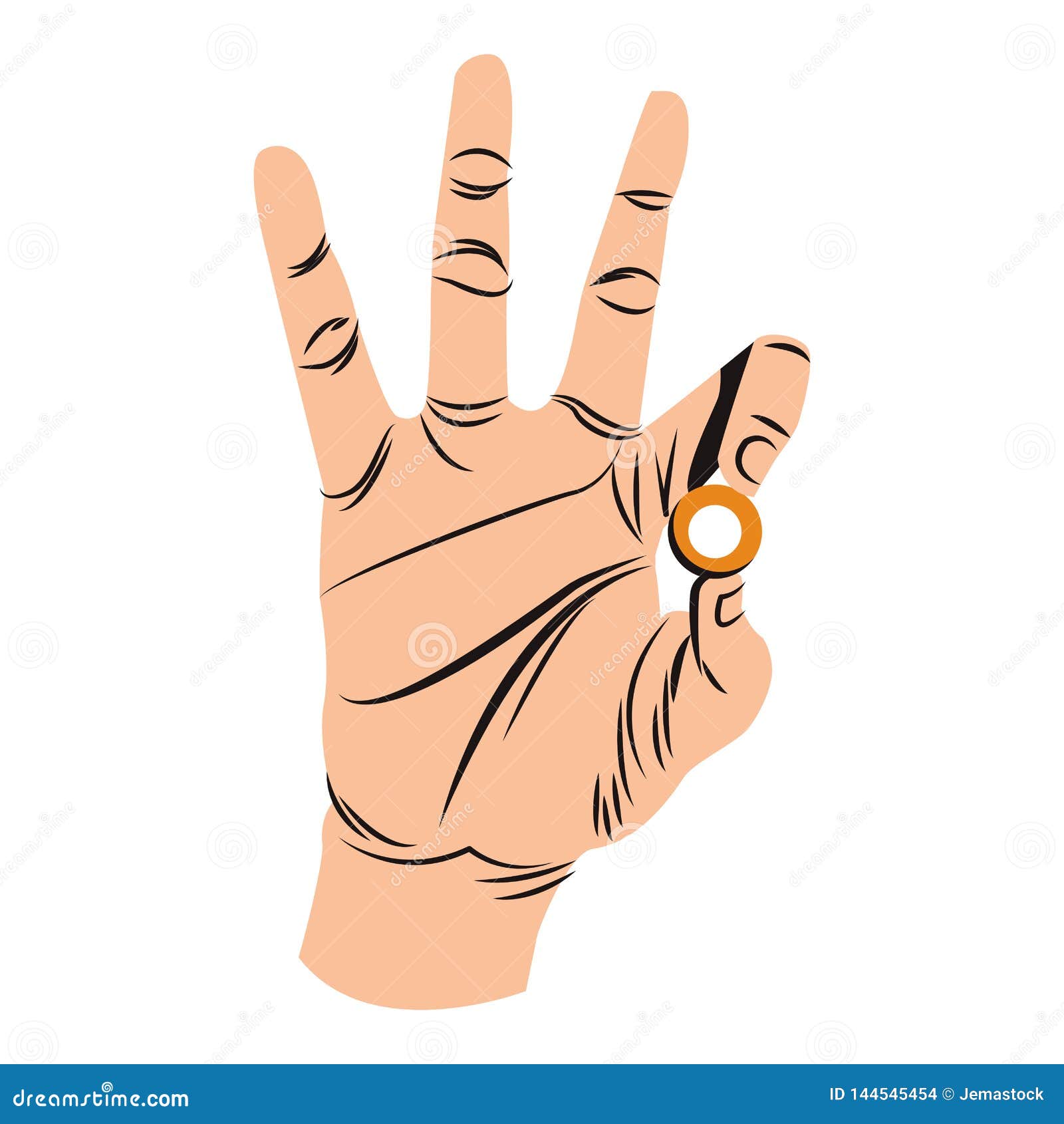 Hand with Wedding Ring Pop Art Stock Vector - Illustration of comic ...