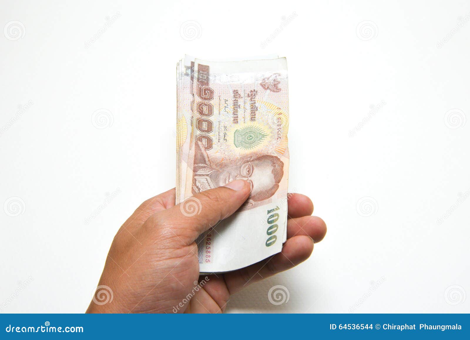 Hand were holding money stock photo. Image of coins, hand - 64536544