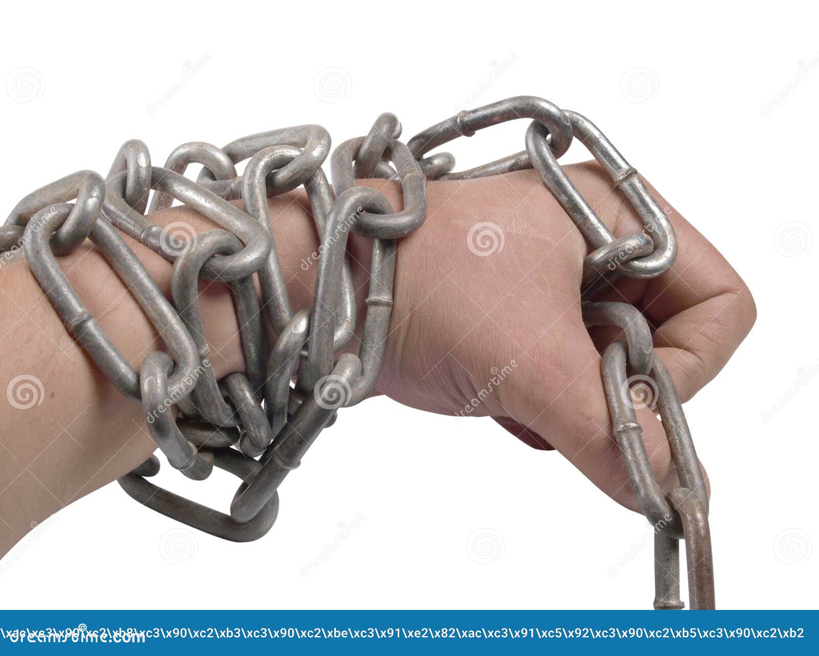 Hand whit chain stock photo. Image of aspirations, male - 87534122