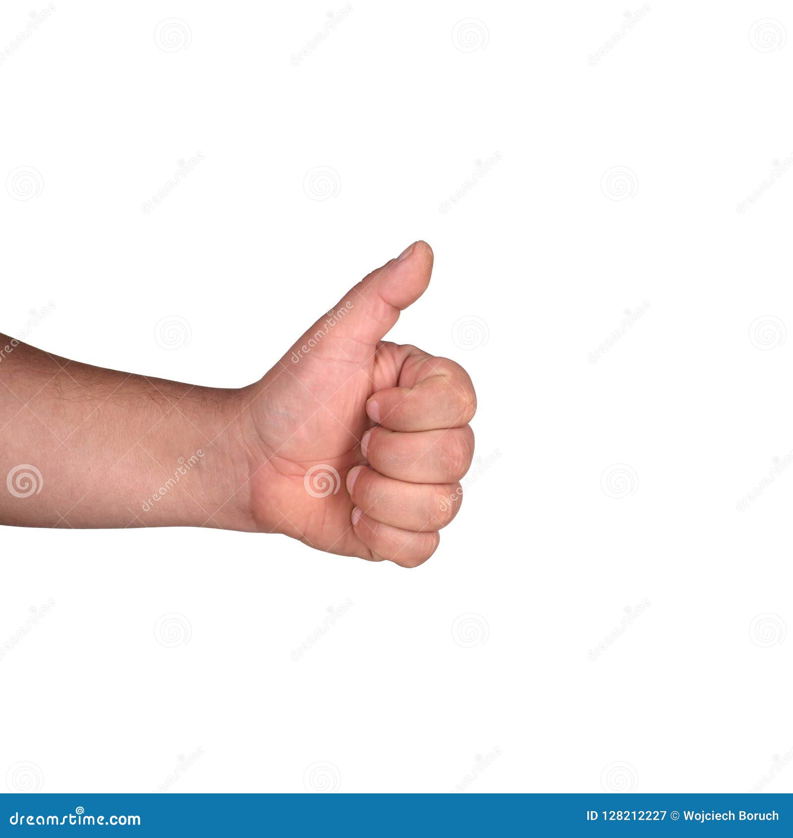 Hand on a White Background. Stock Image - Image of background, fist ...