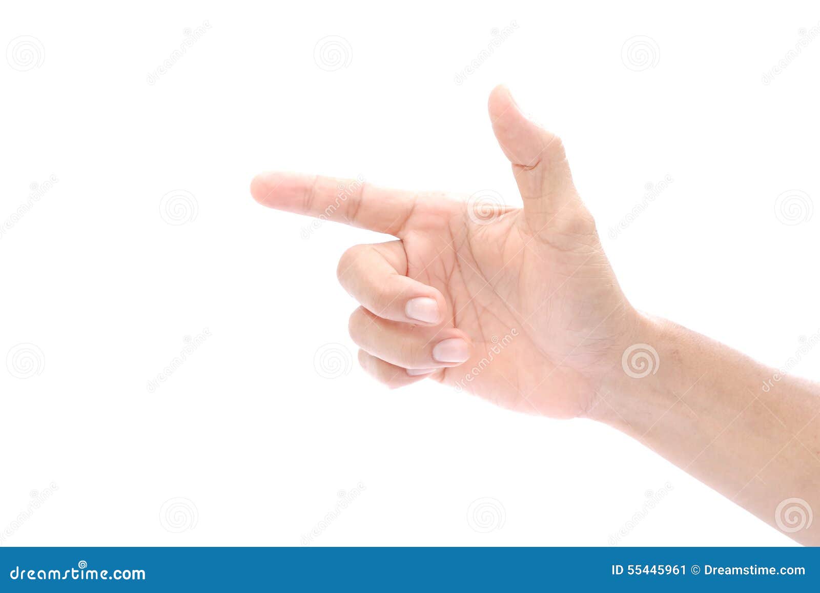 Hand on White Background, Isolated Stock Image - Image of empty ...