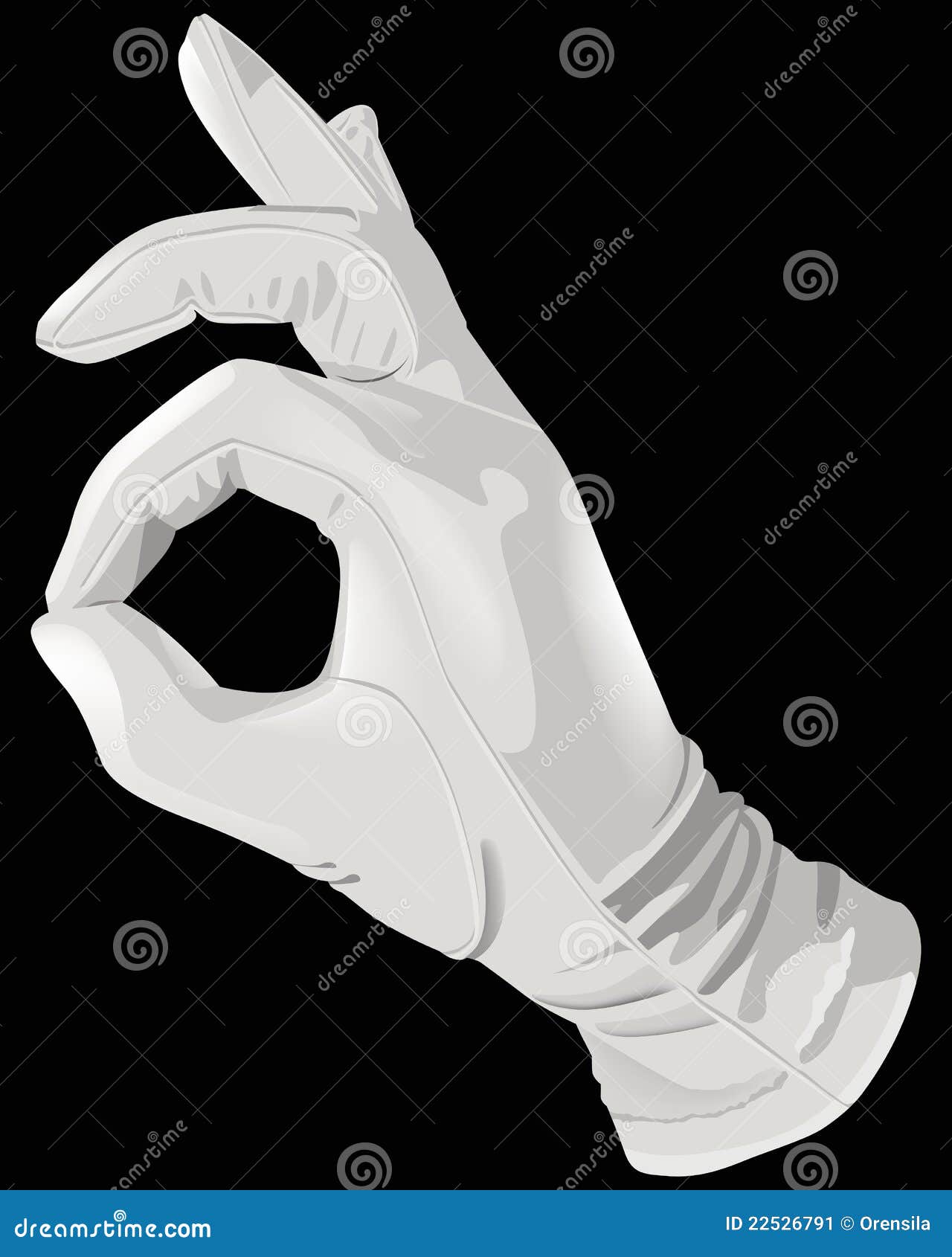Hand.Hand On A White Background.Vector Drawing Of Hand-up Silhouette ...