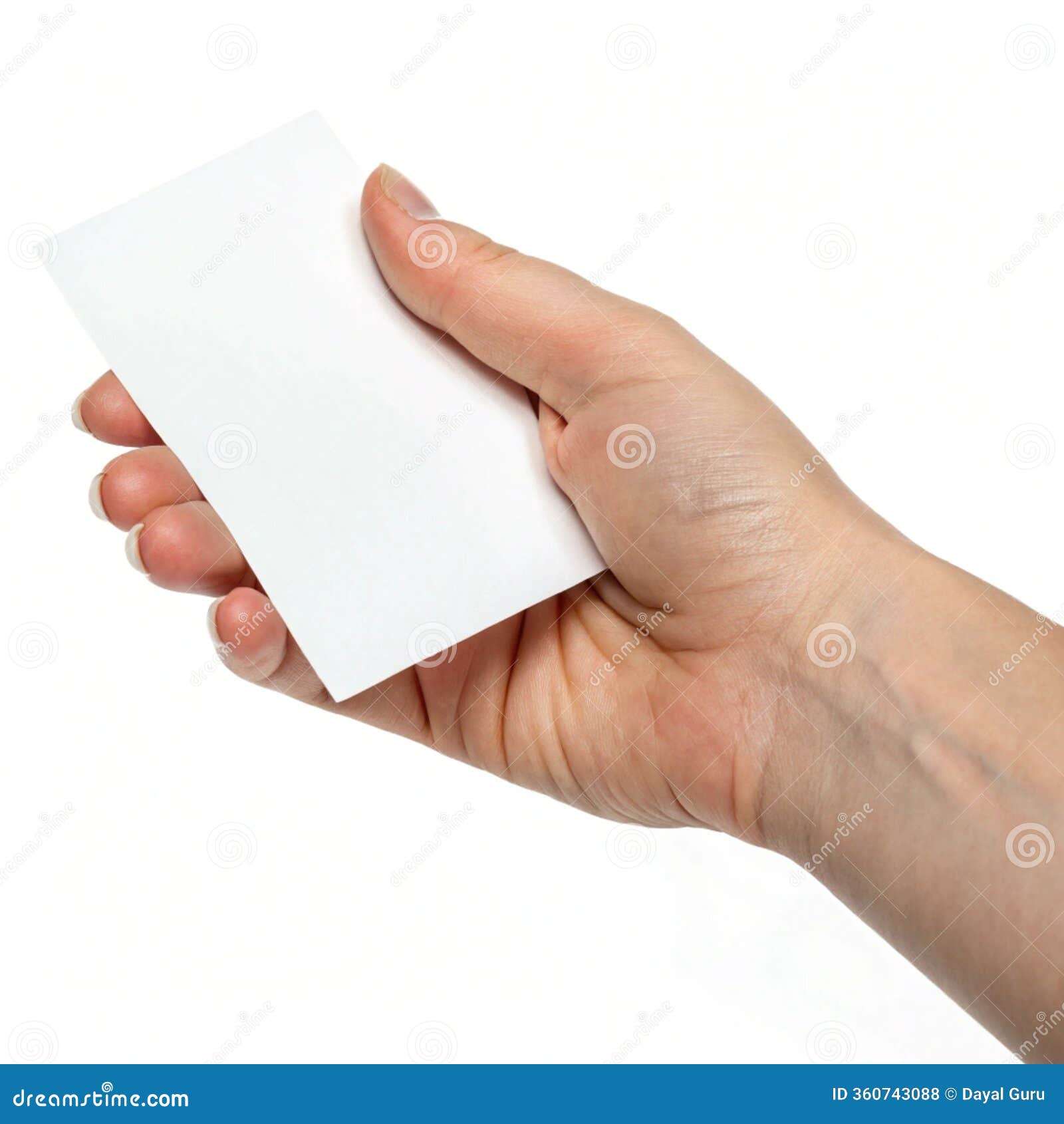 Hand with White Paper Isolated on Transparent Background Stock ...