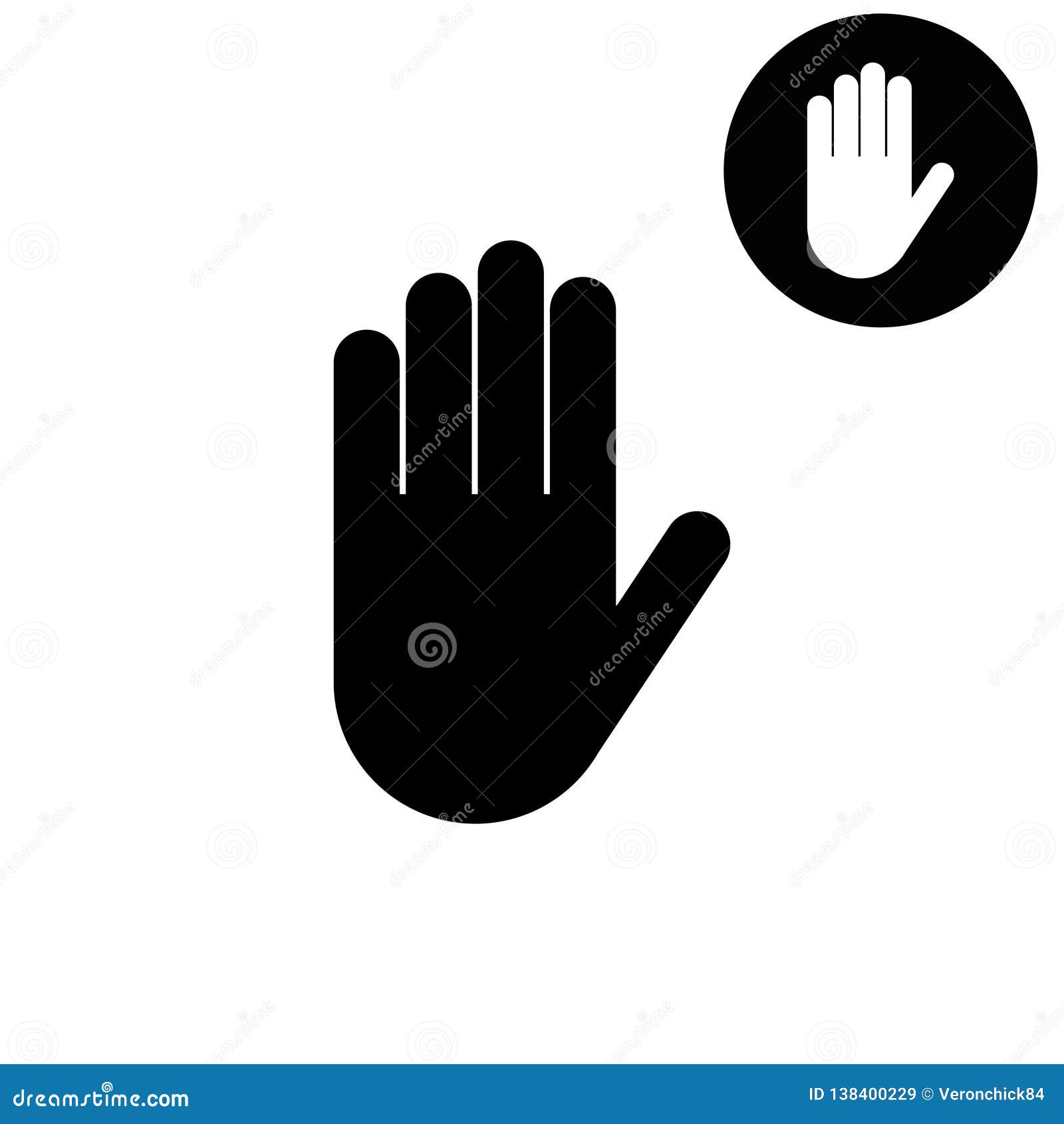 Hand - white vector icon stock vector. Illustration of care - 138400229