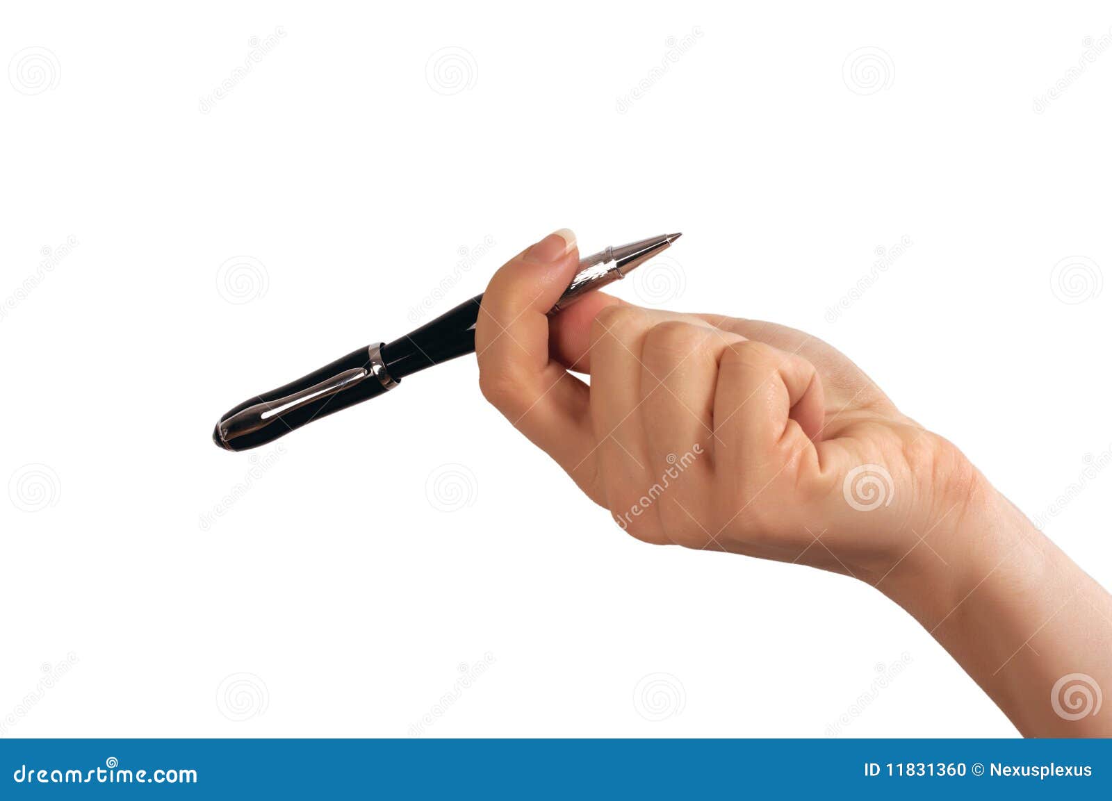 Hand whith black pen stock photo. Image of brainstorming - 11831360
