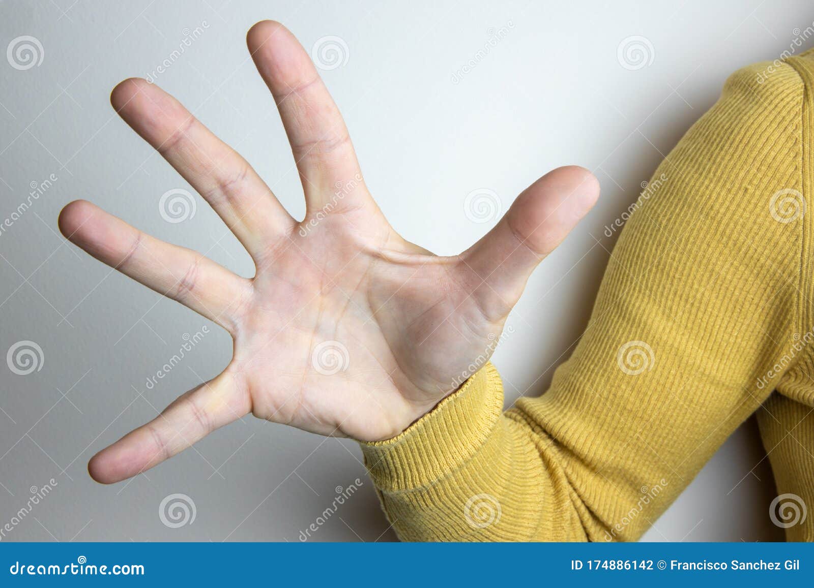 Hand with Wide Open Fingers Concept of Taking Something Stock Photo ...