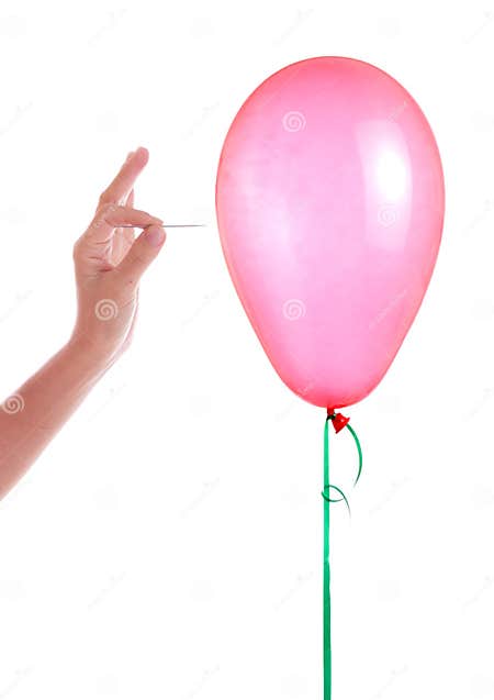 Hand Wiht Needle and Balloon Stock Photo - Image of pink, hand: 22413020