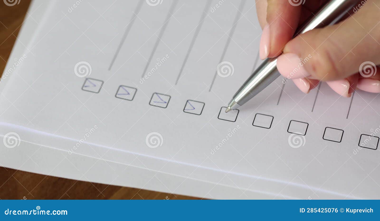 Hand Will Mark Answer with Tick in Test Stock Footage - Video of hand ...