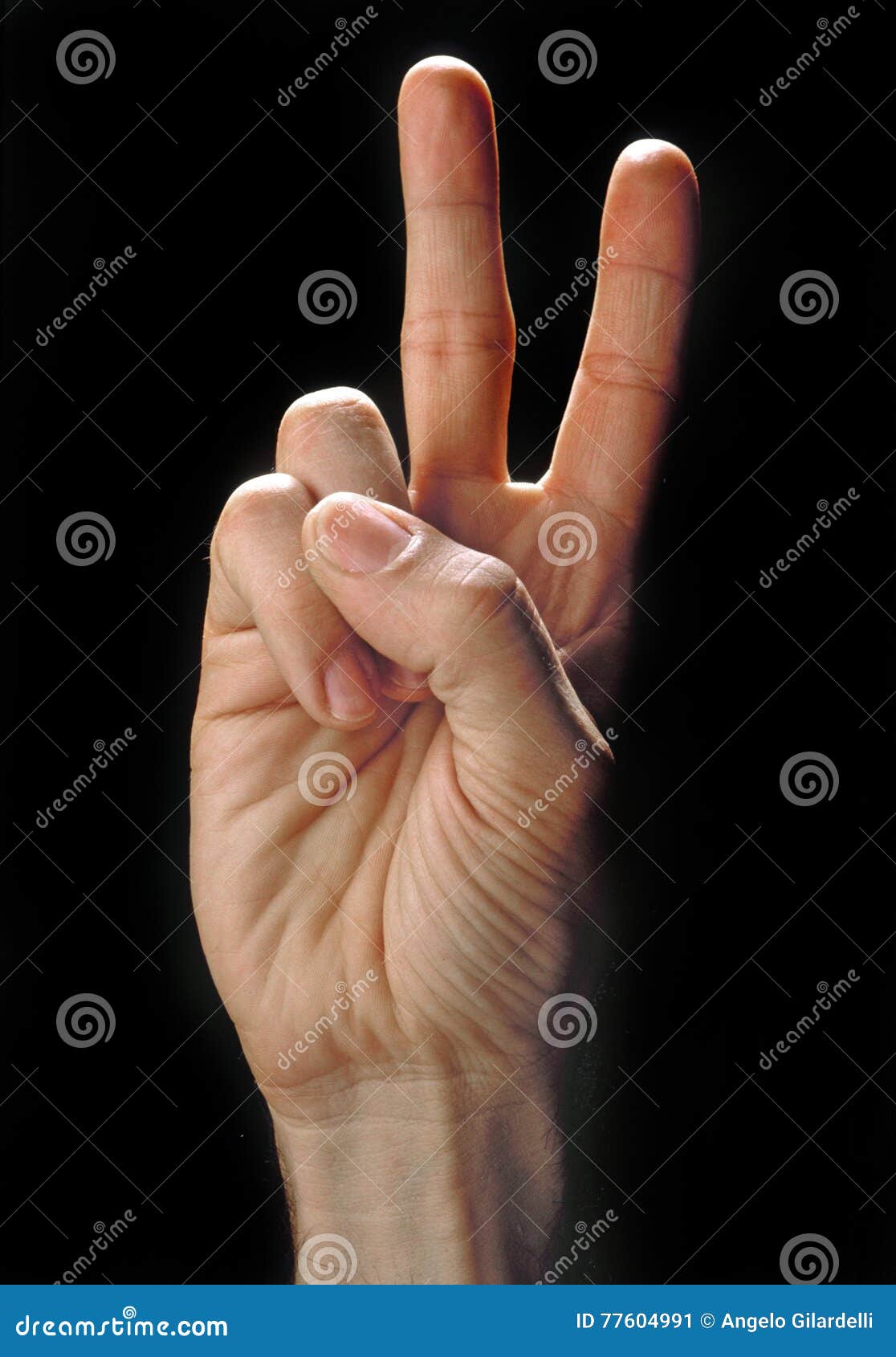 Hand win sign stock image. Image of black, background - 77604991