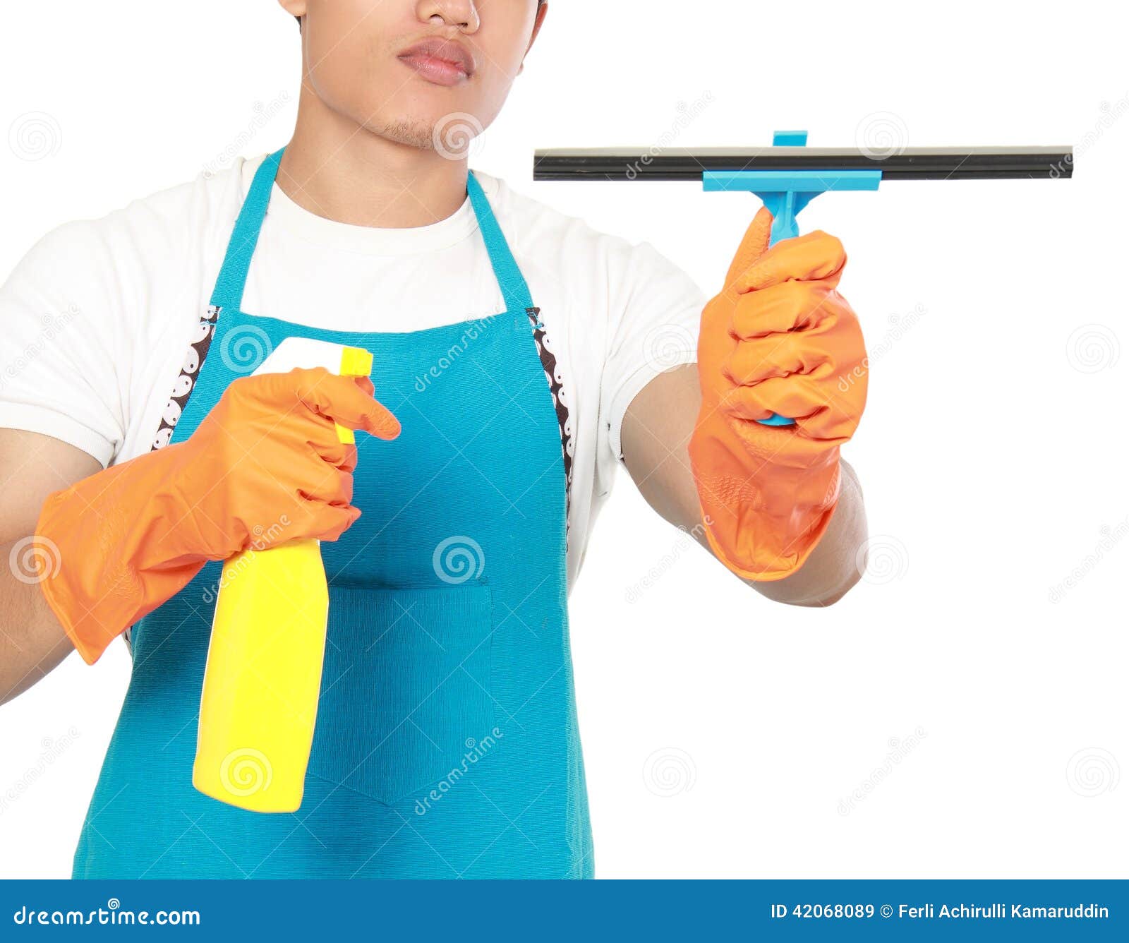 Hand with Window Cleaning Tool Stock Image - Image of housework, glass ...