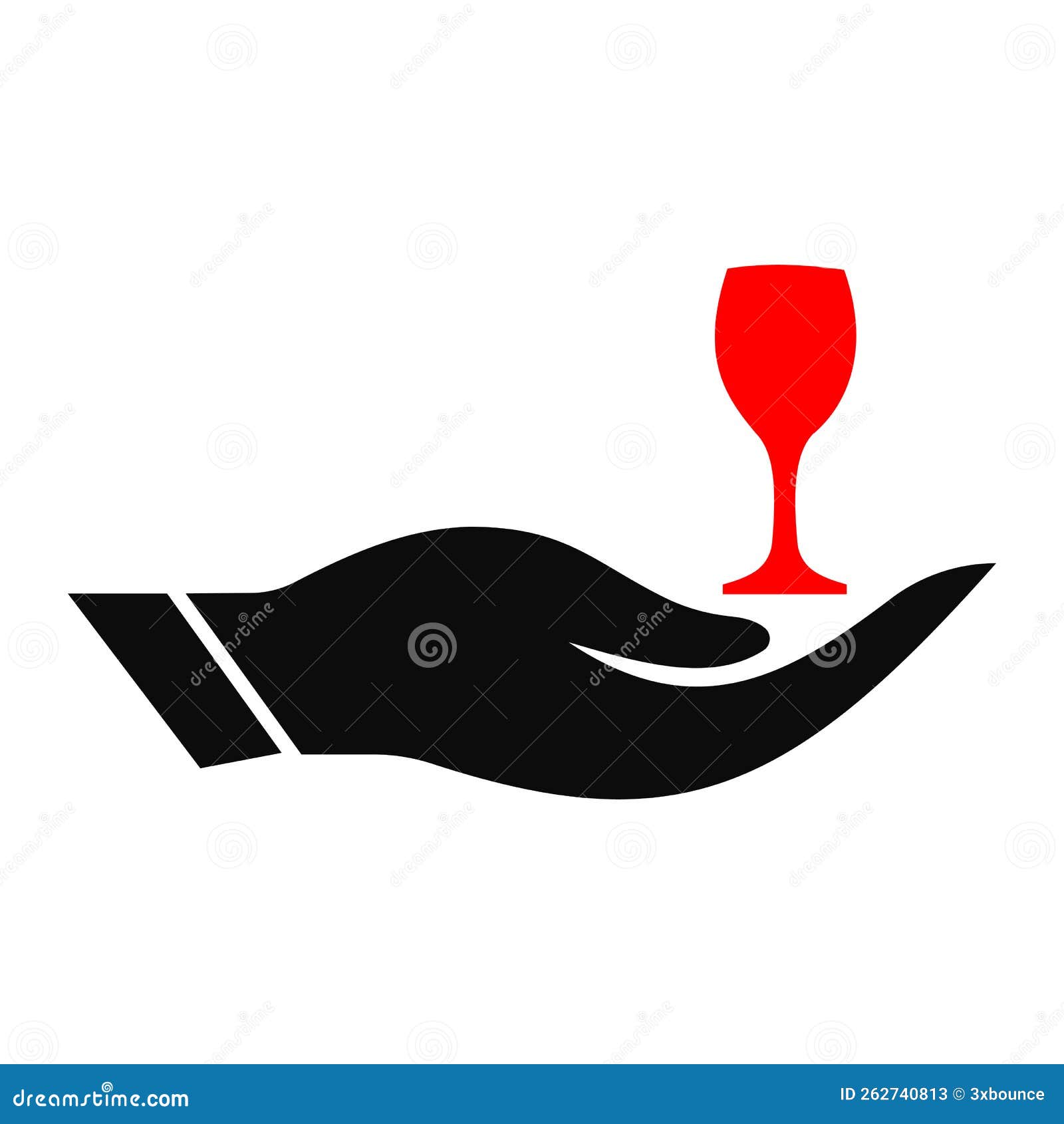 Hand Wine Glass Logo Design. Wine Glass Logo with Hand Concept Vector ...