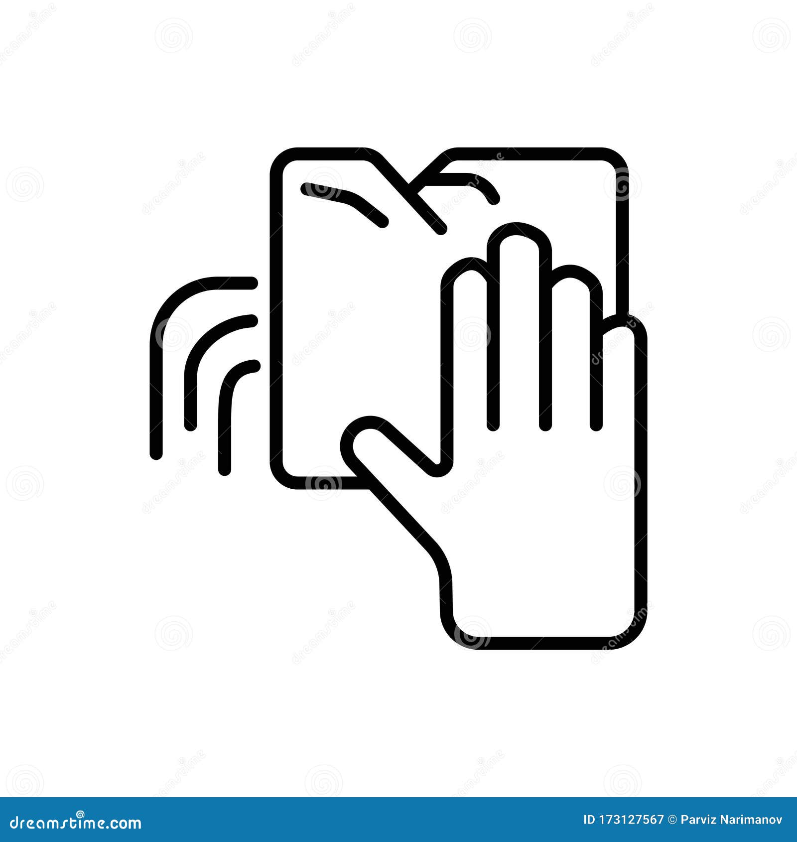 Hand Wiping with Cloth Vector Icon Stock Vector - Illustration of ...