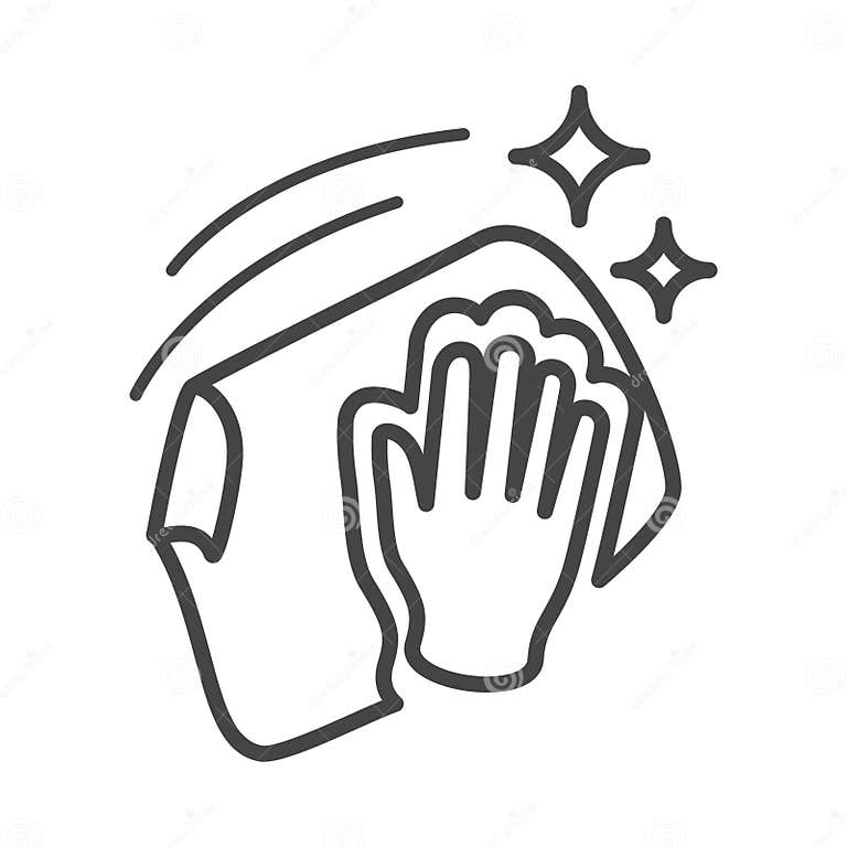 Hand Wiping Icon. Vector Illustration Decorative Design Stock Vector ...
