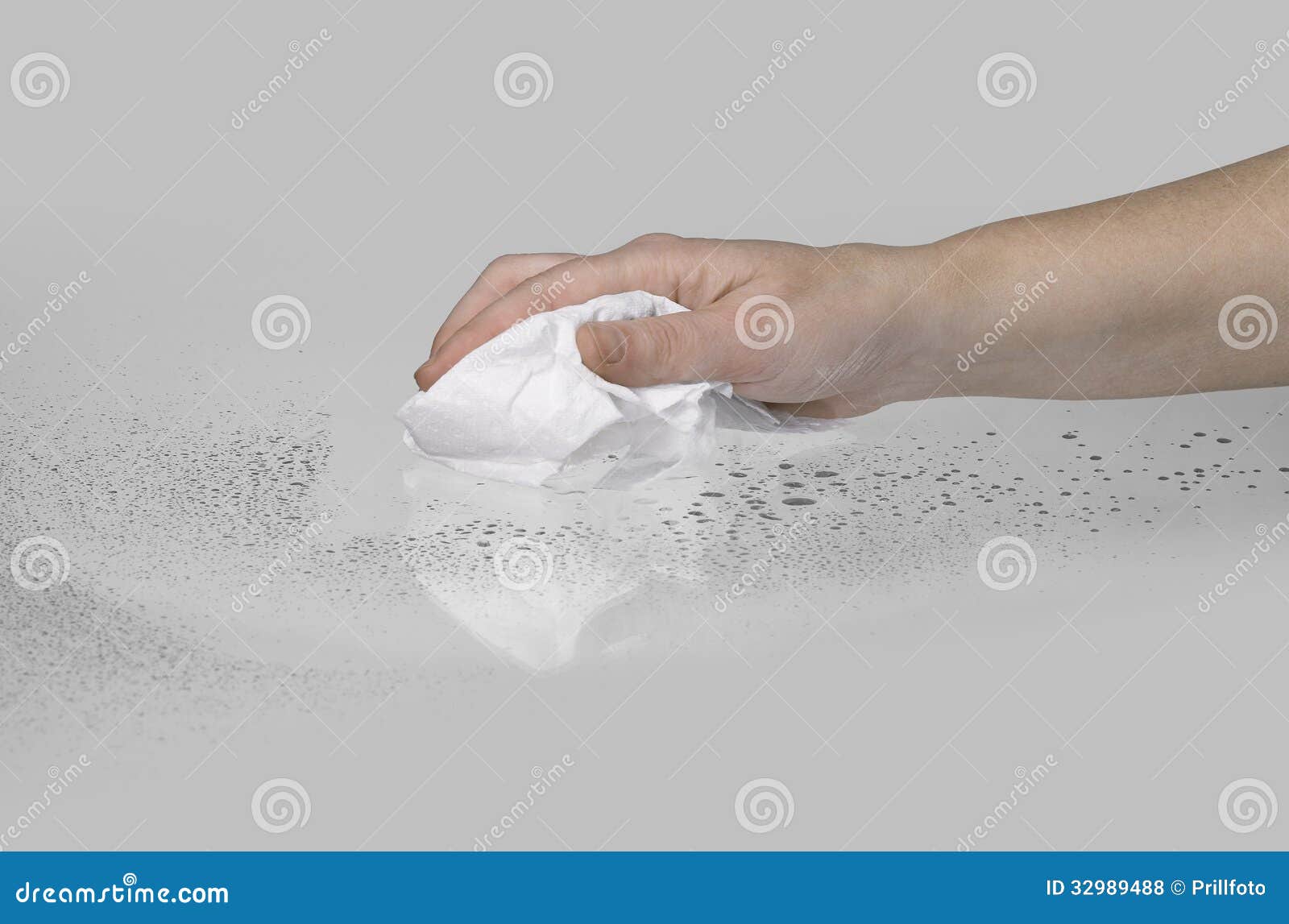 Hand wiping up stock photo. Image of allegory, macro - 32989488
