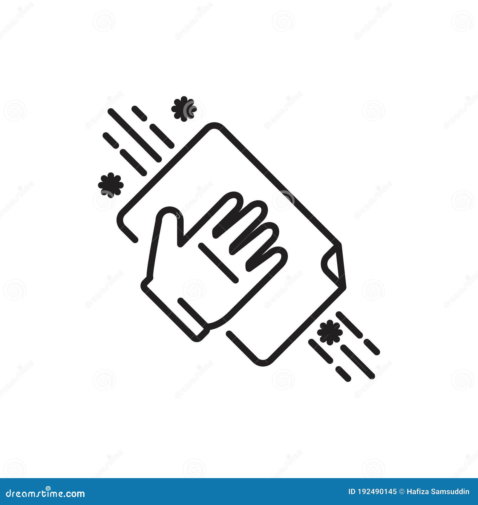 Wiping Vector Icon On White Background. Flat Vector Wiping Icon Symbol ...