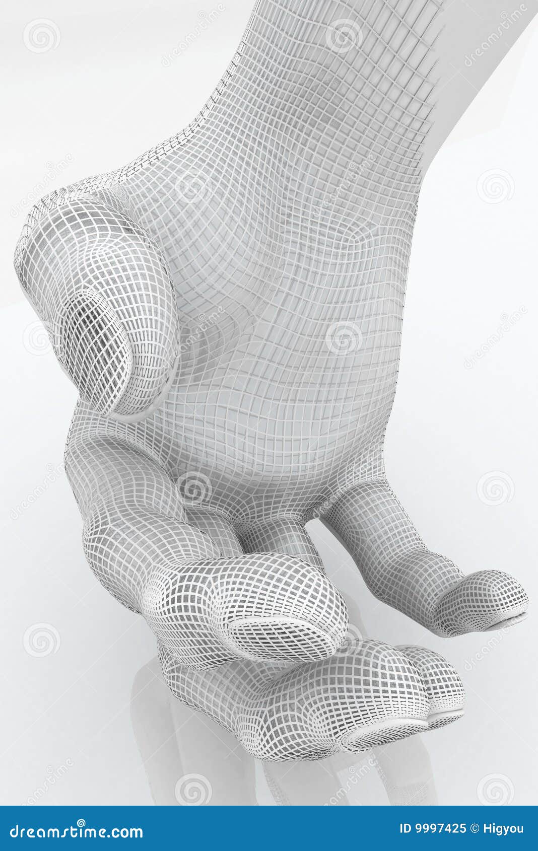 Hand Wireframe stock illustration. Illustration of cage - 9997425