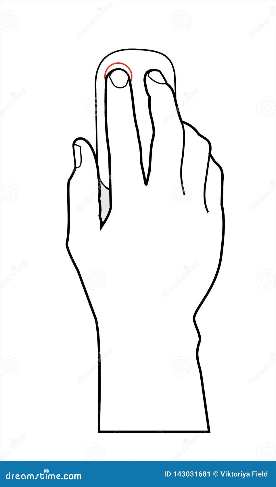 Hand on Wireless Computer Mouse Stock Vector - Illustration of ...