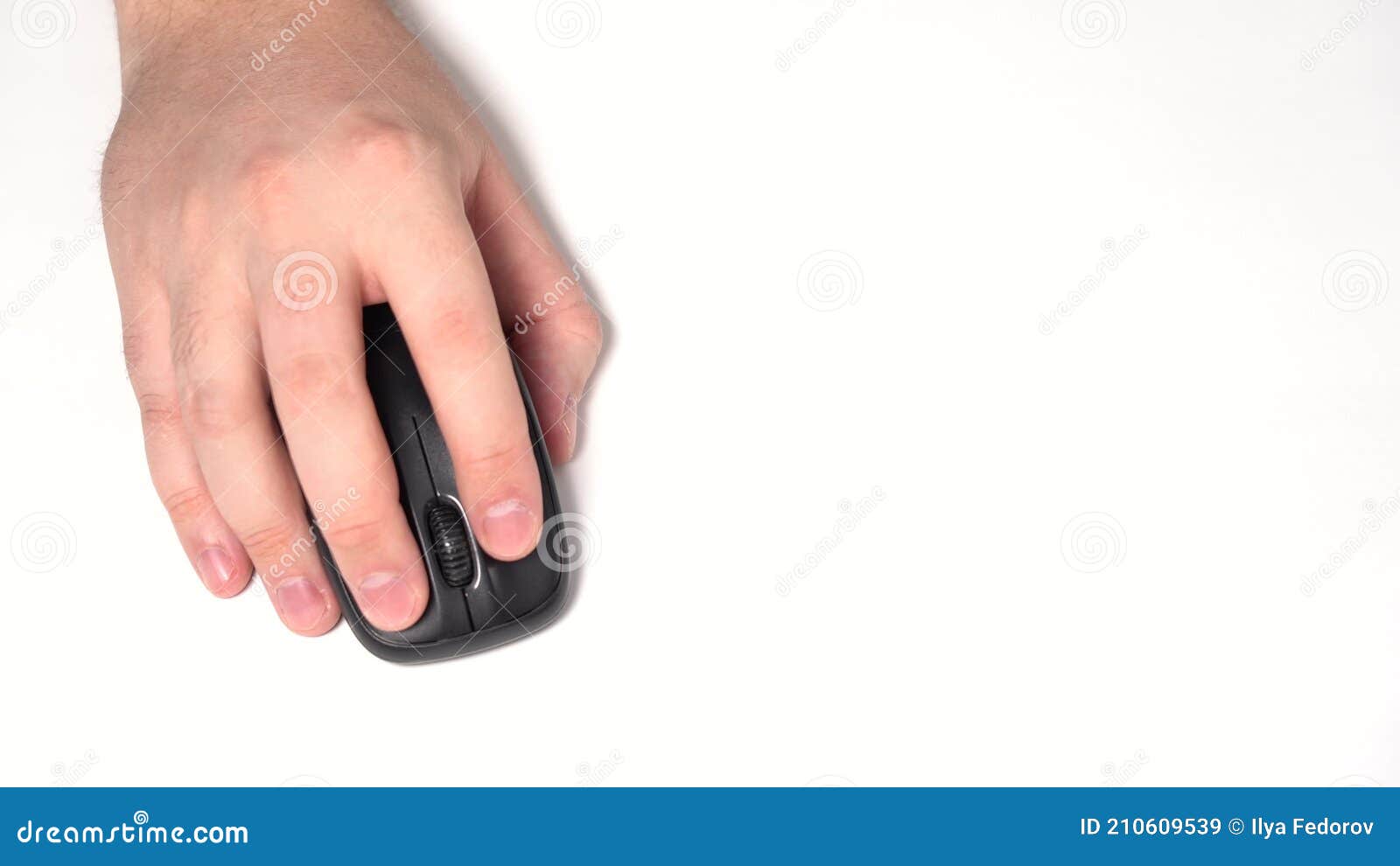Hand with Wireless Computer Mouse Moves and Clicks. Stock Video - Video ...