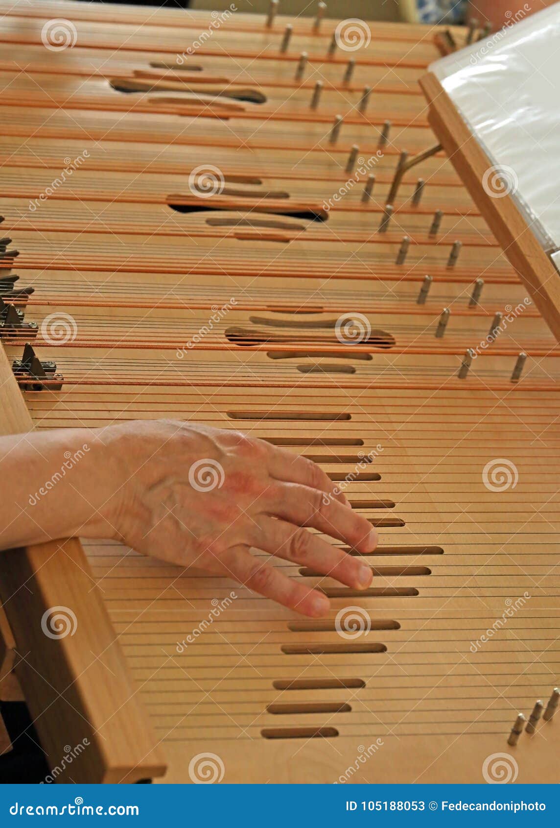 Hand of an Old Cithara Player with Lots of Strings Stock Image - Image ...