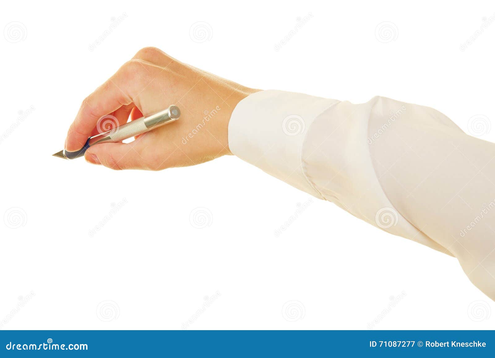 Hand of Woman Holding Scalpel Stock Image - Image of people, artist ...