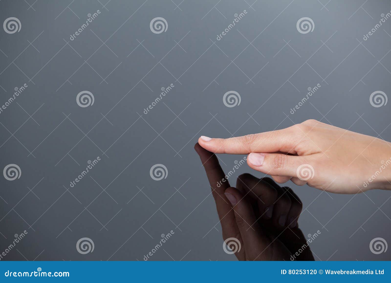 Hand of a Woman Touching Glass Stock Photo - Image of space, touching ...