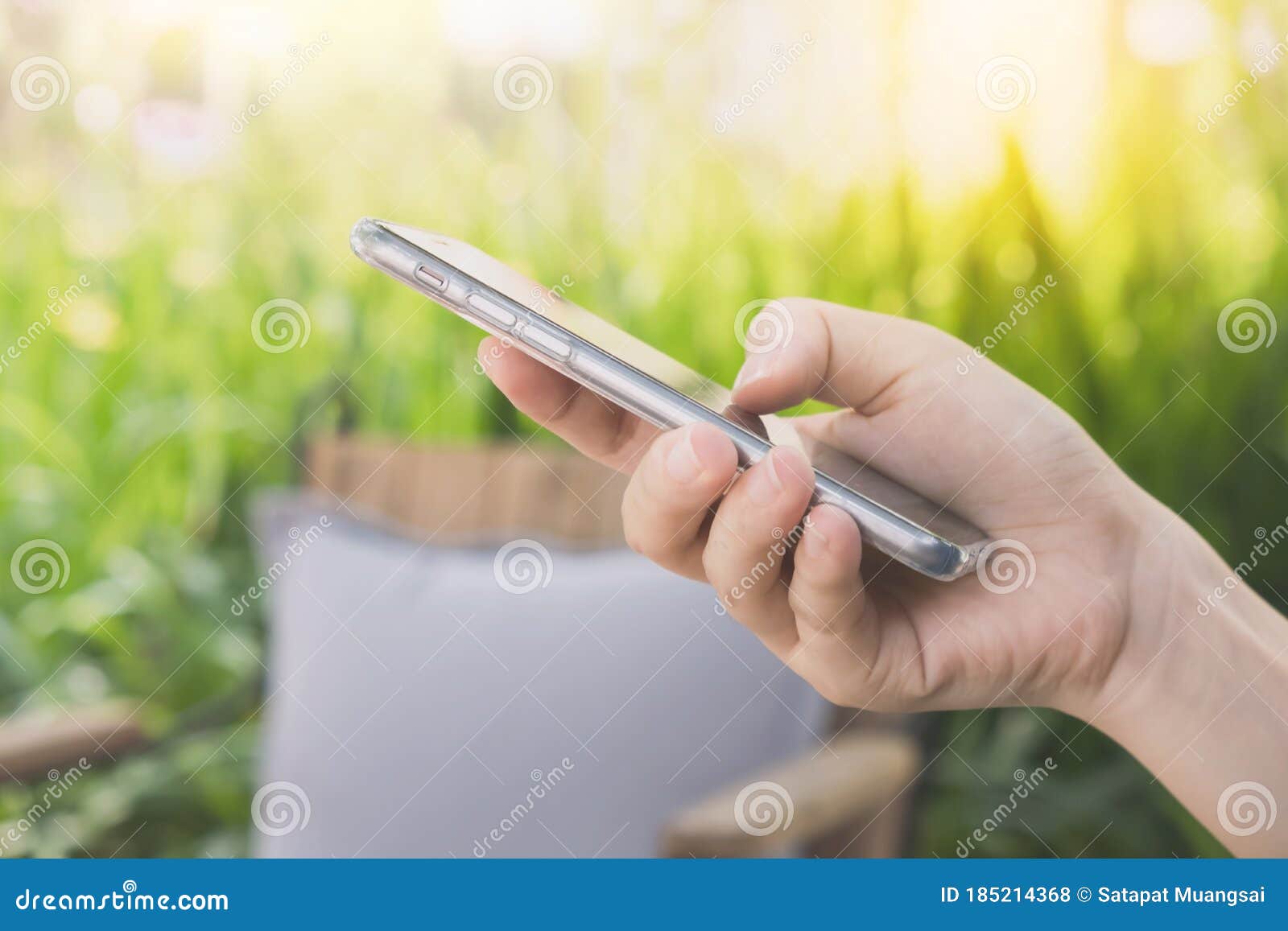 Hand of Woman is Using Smartphone Stock Photo - Image of business ...