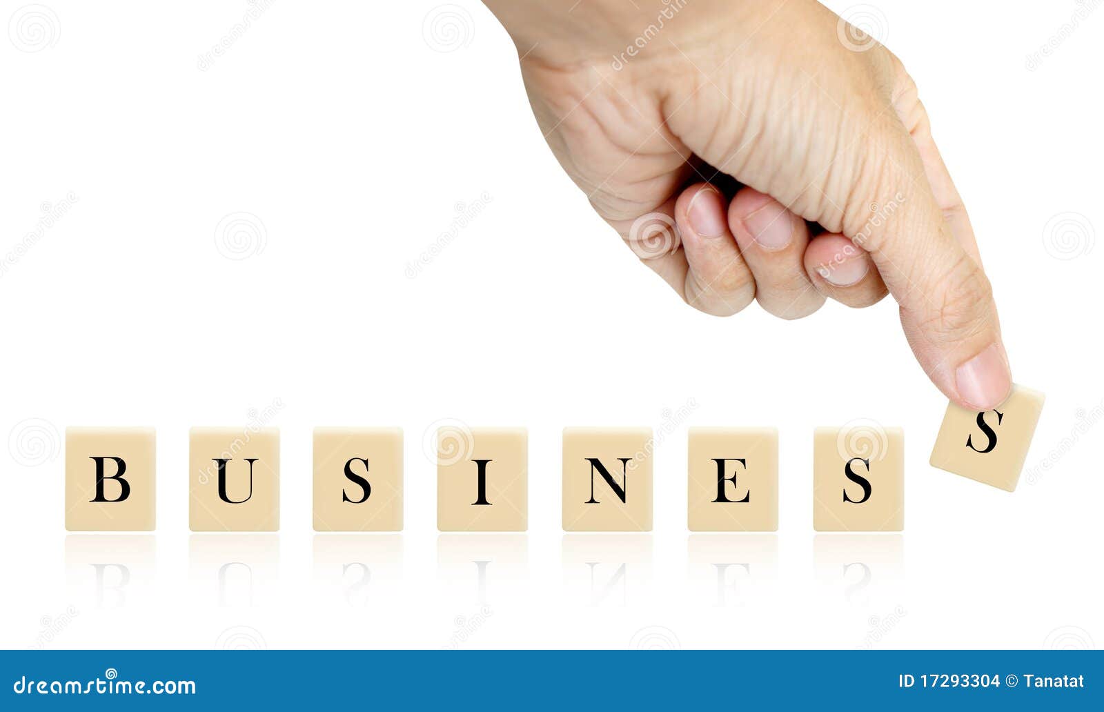 Hand and Word Business Word Stock Photo - Image of glass, finger: 17293304