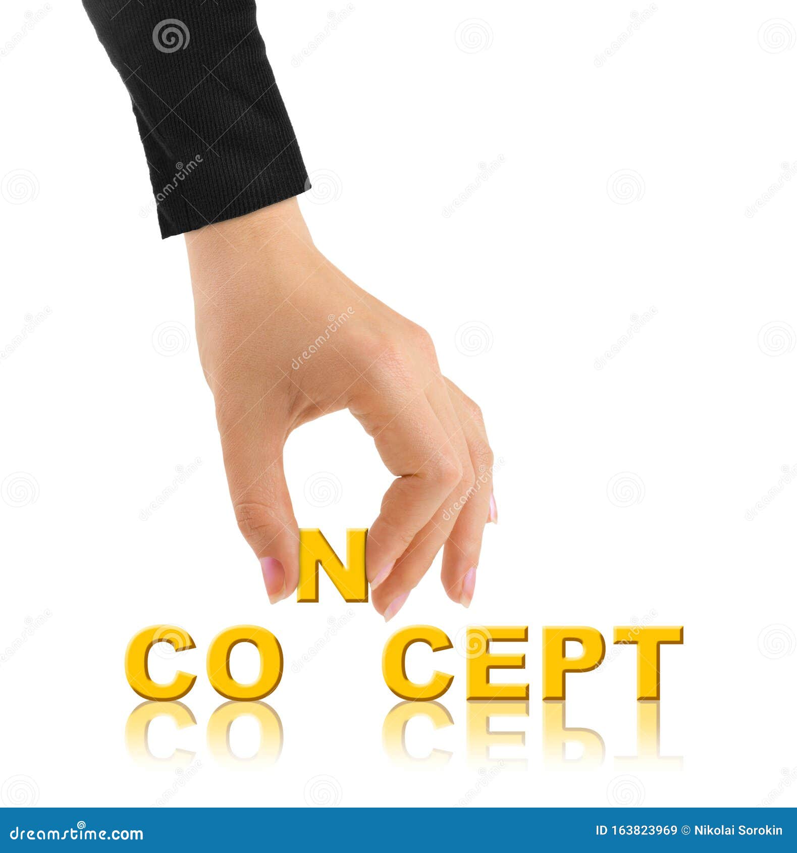 Hand and word Concept stock image. Image of design, letter - 163823969