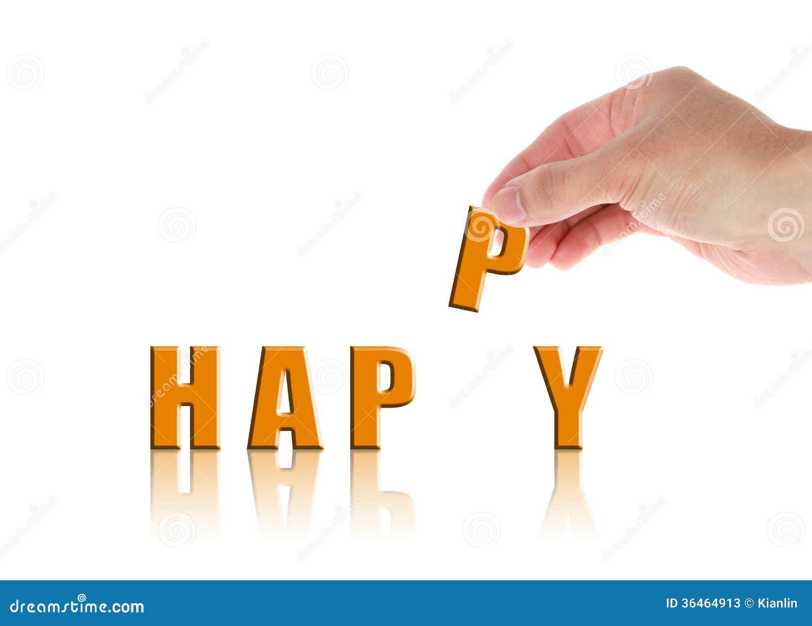 Hand with word happy stock image. Image of shape, color - 36464913