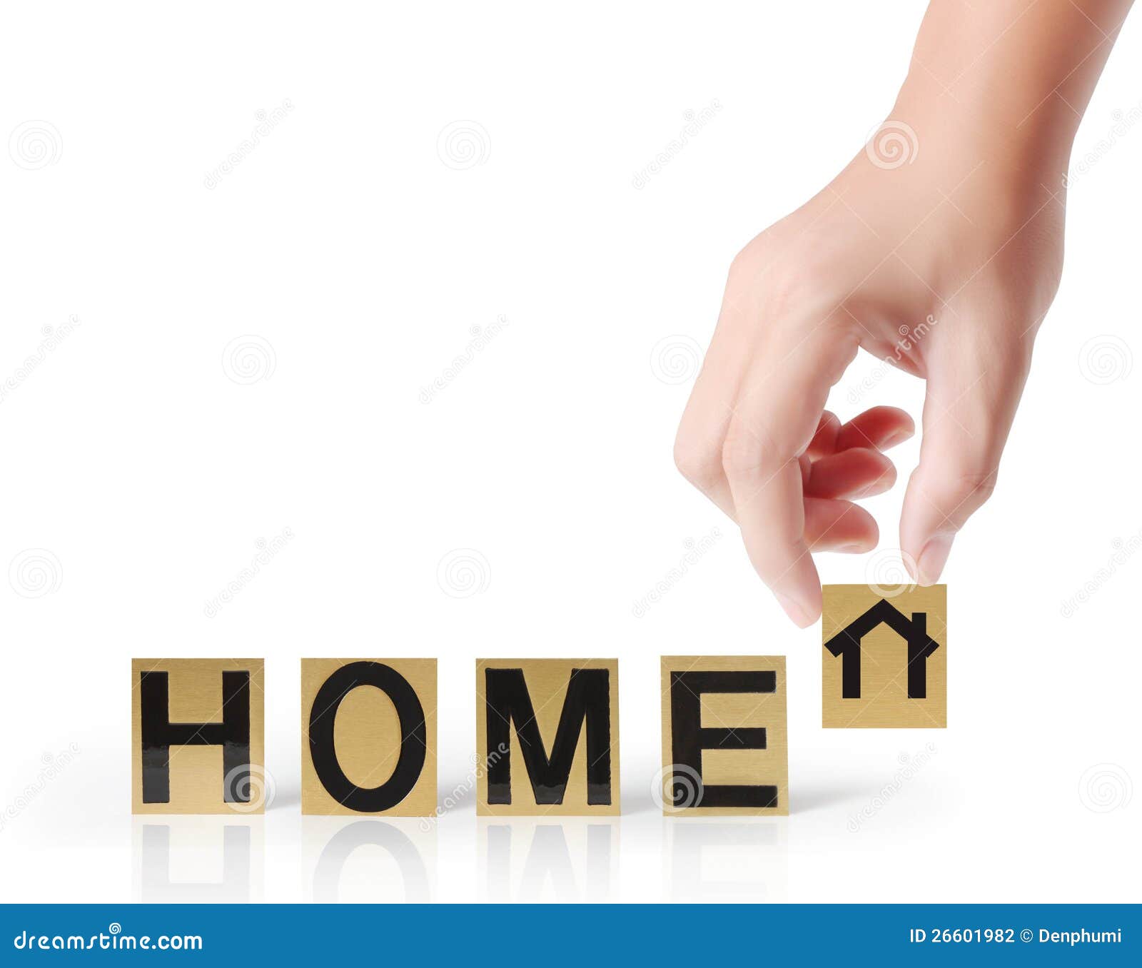 Hand and word Home stock illustration. Illustration of office - 26601982