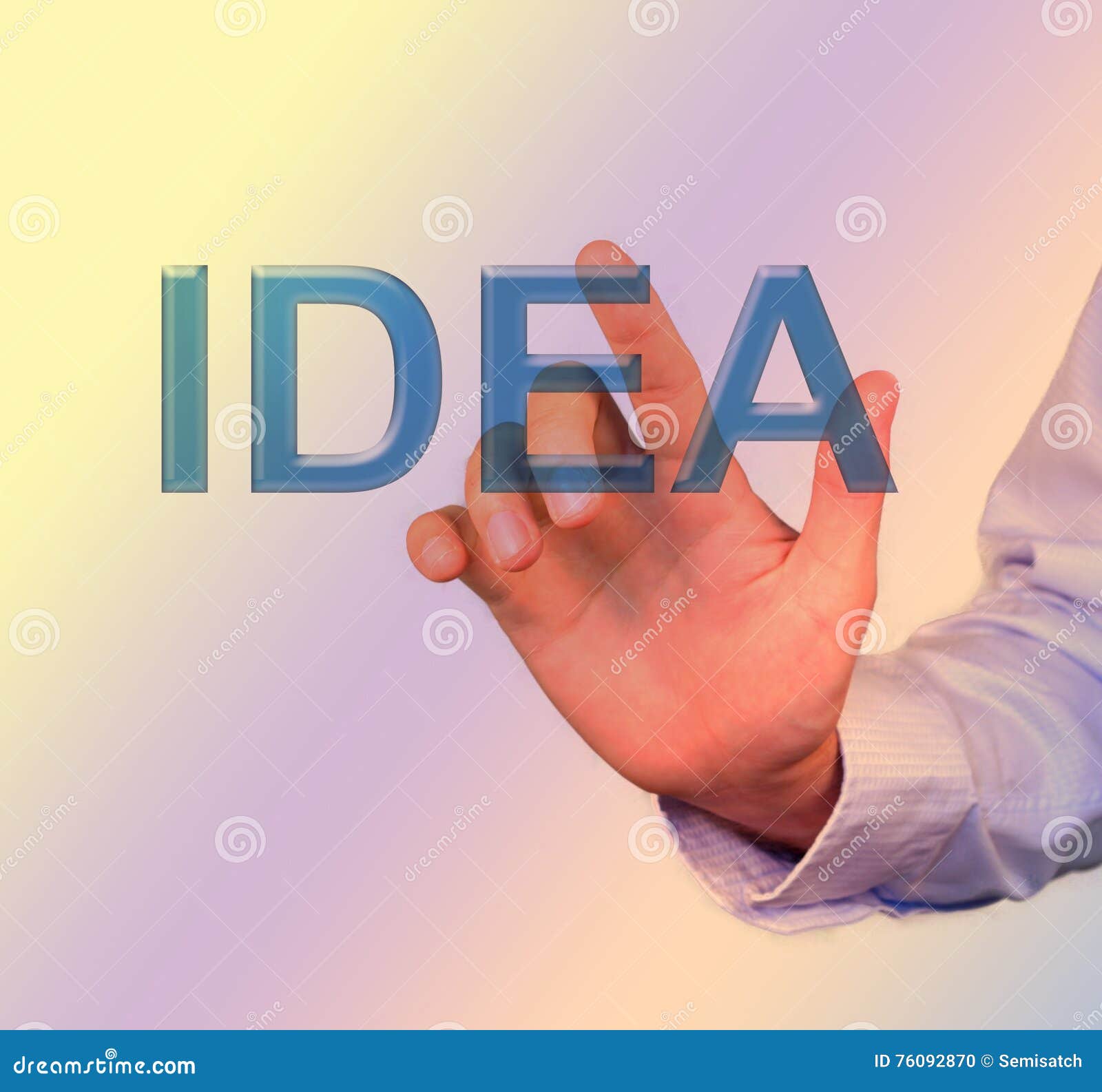 Hand and Word Idea - Business Concept Stock Photo - Image of connection ...