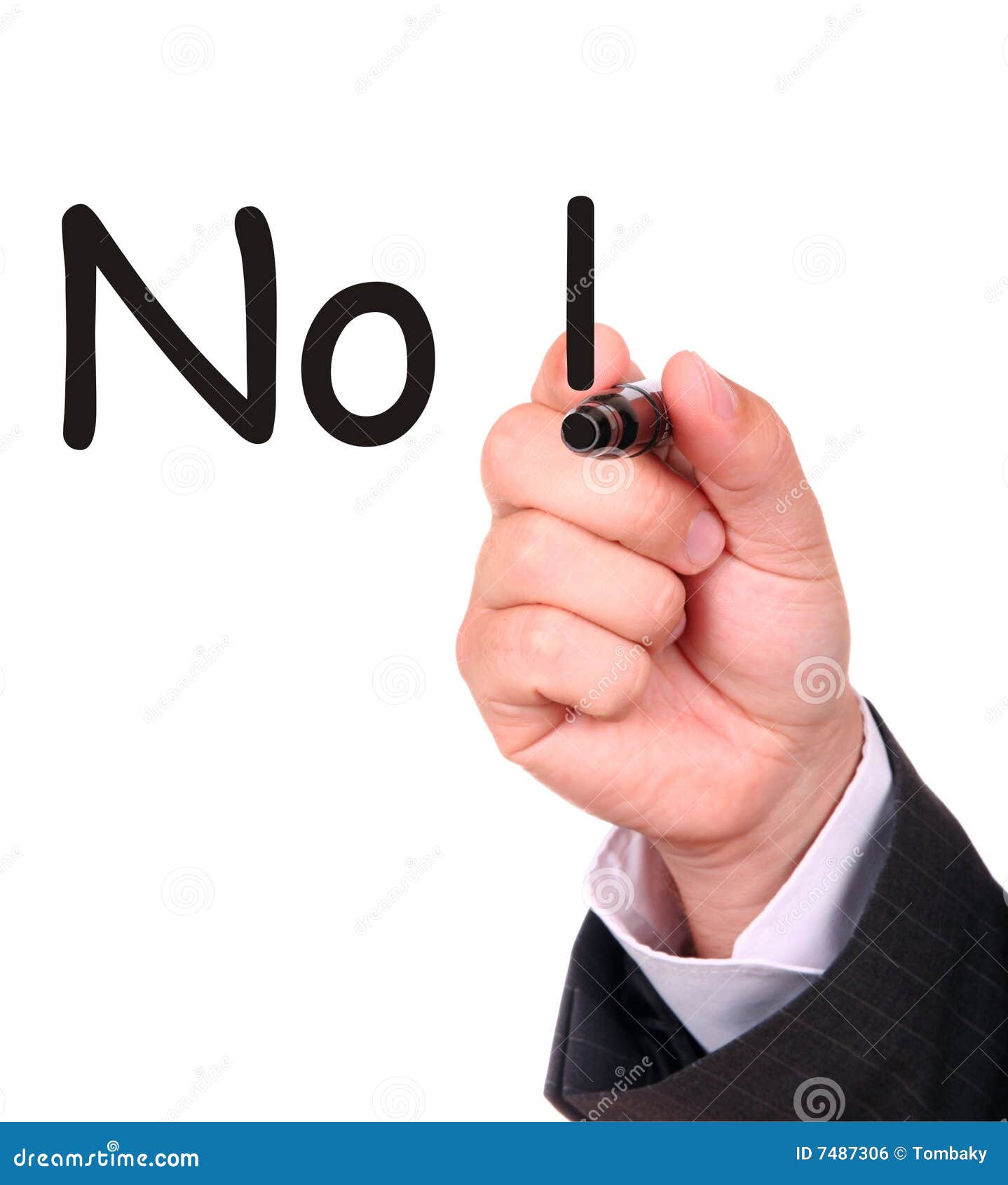 Hand and word NO stock photo. Image of problem, isolated - 7487306