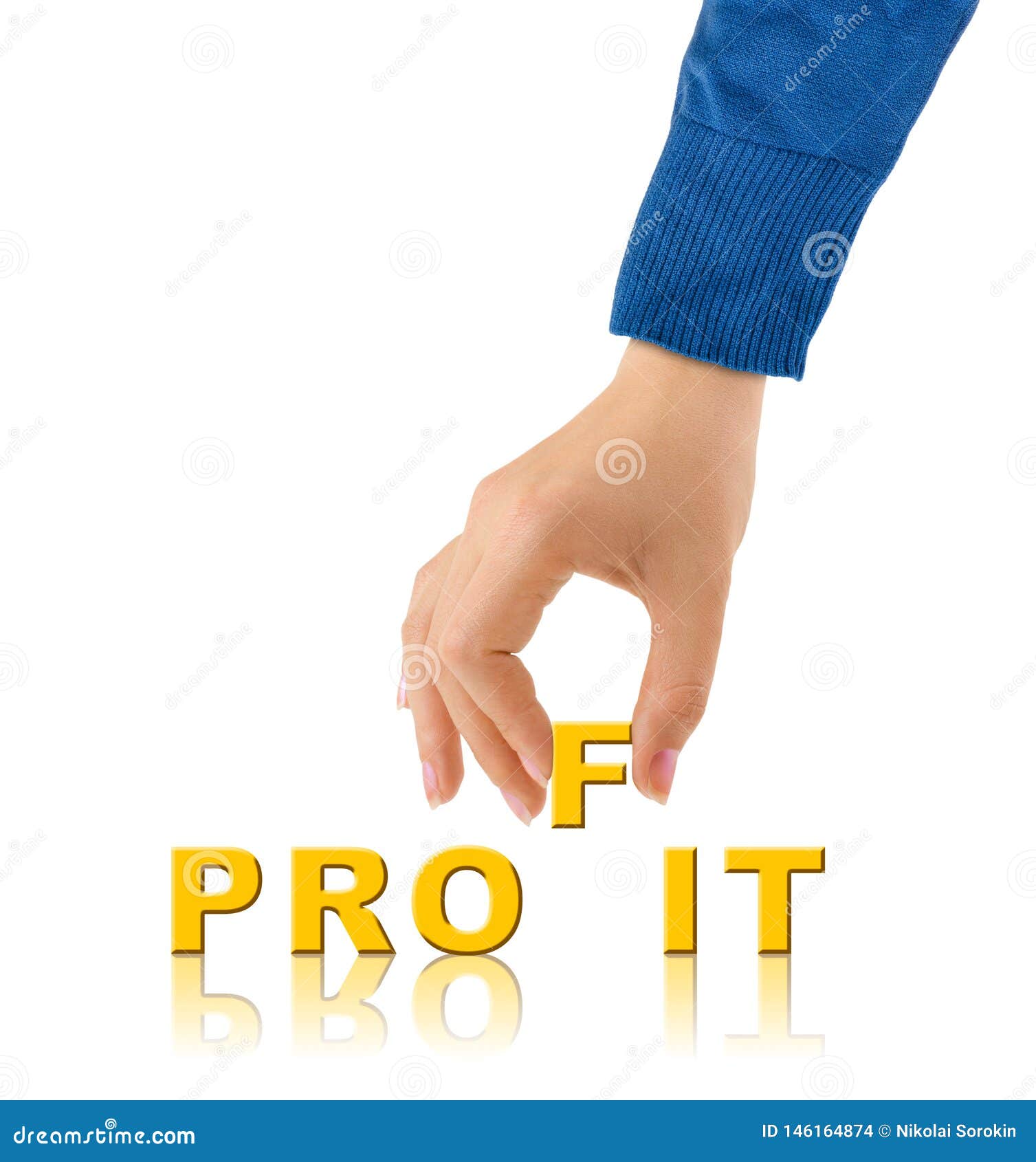 Hand and word Profit stock photo. Image of direction - 146164874
